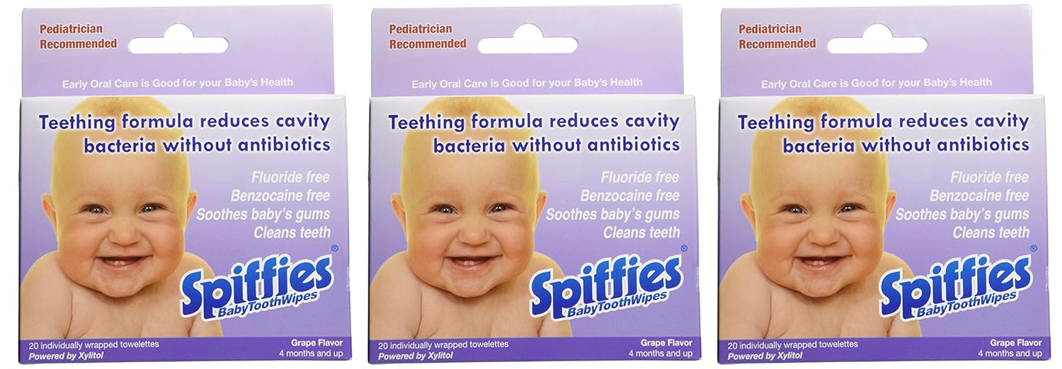 spiffies toothwipes toallitas de uva 20-Count Pack de 3 – Yaxa Colombia