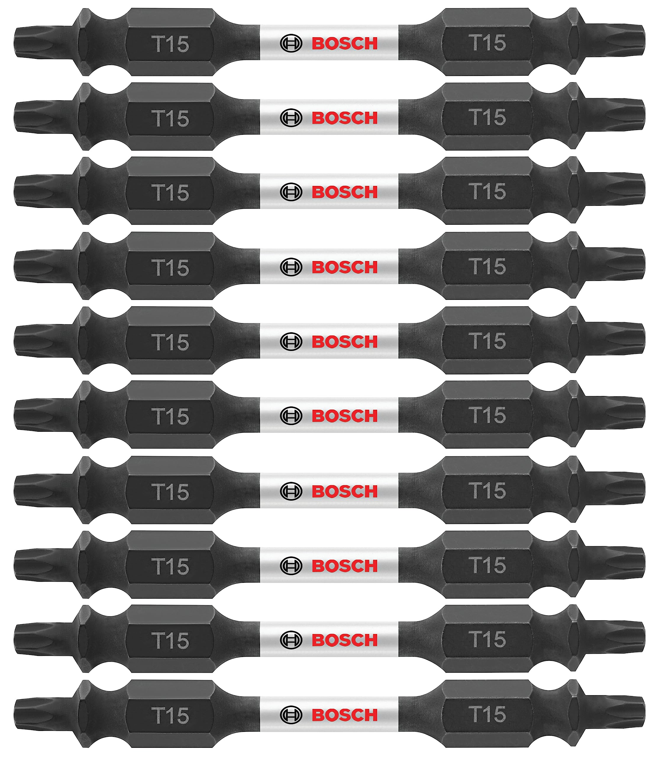 BOSCH ITDET1525B 10-Pack 2-1/2 In. Torx #15 Impact Tough Double-Ended ...