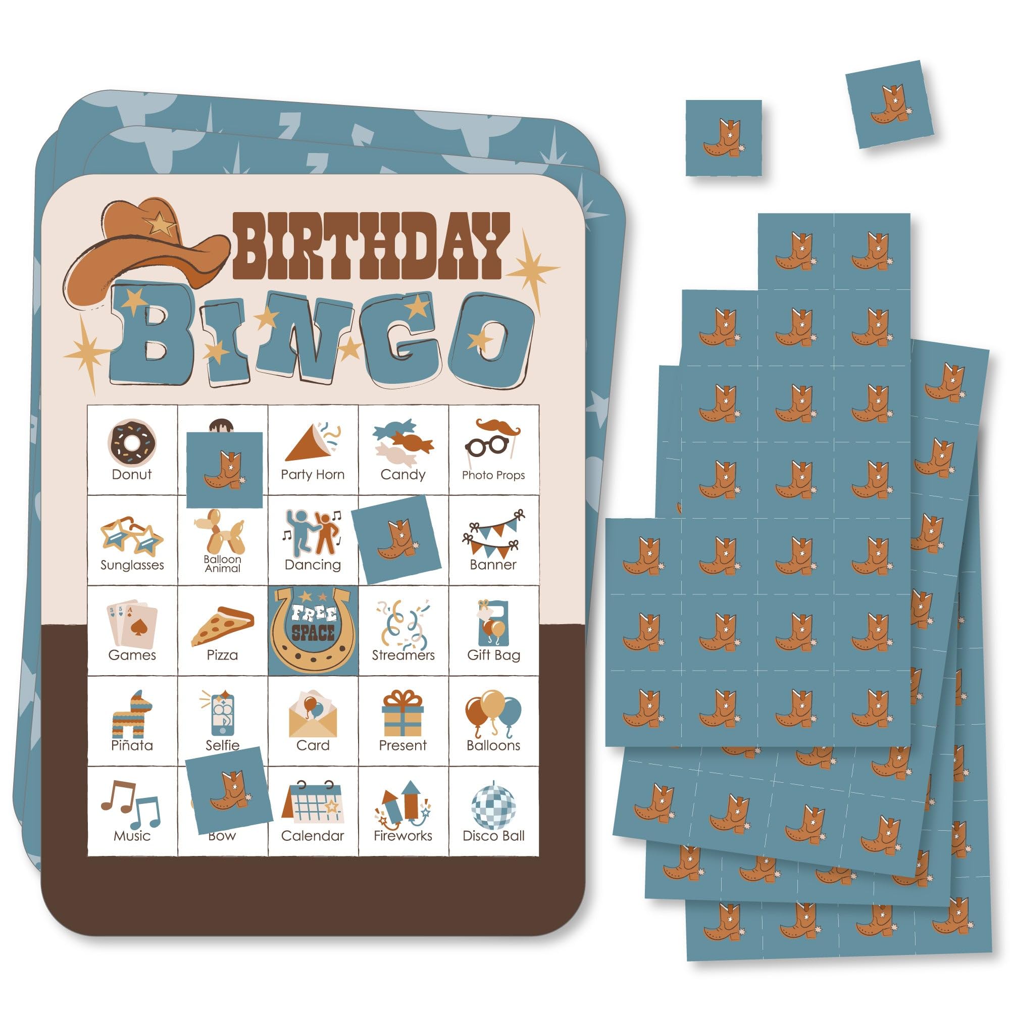 Amazon.com: Big Dot of Happiness My First Rodeo - Picture Bingo Cards ...
