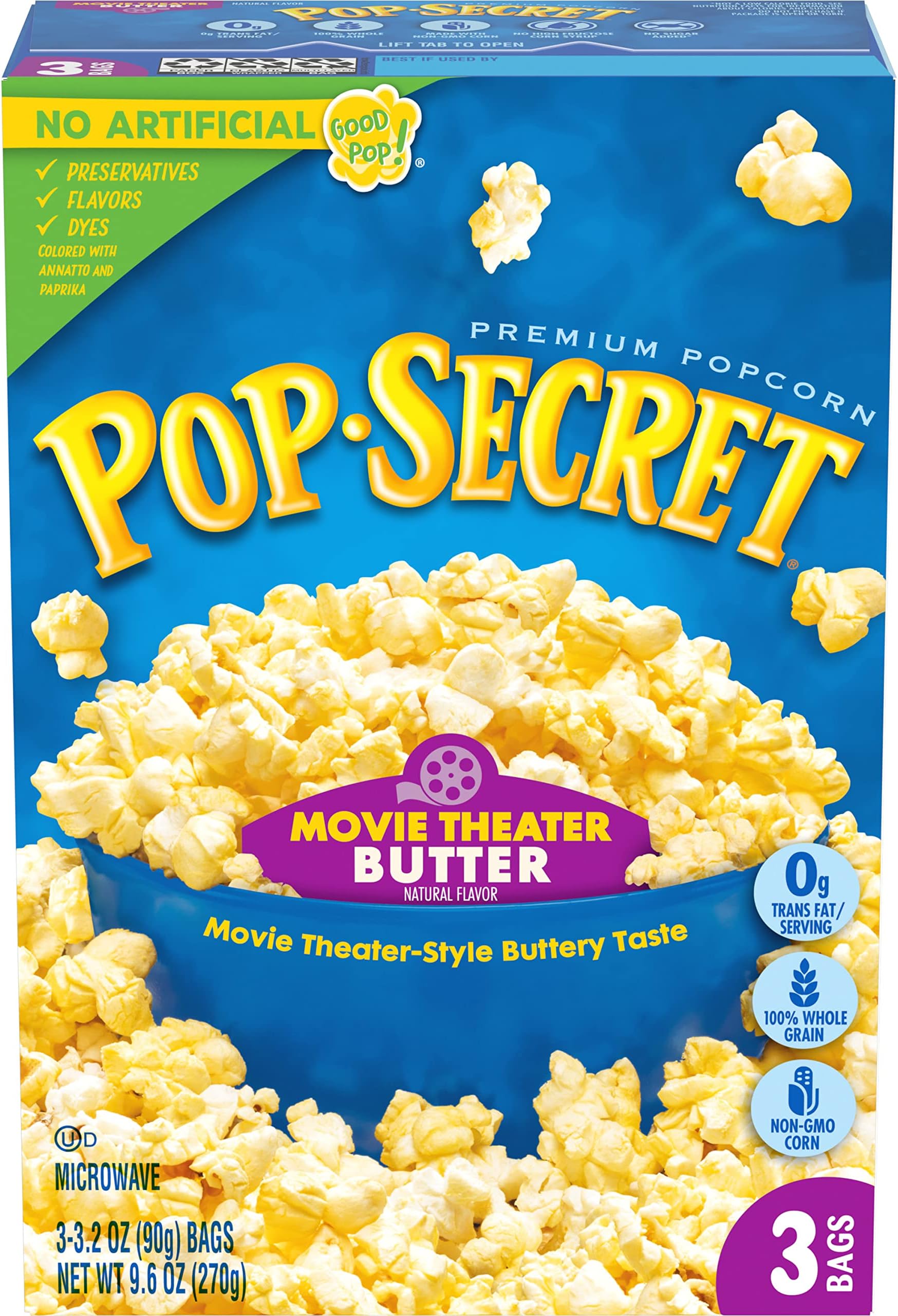 Amazon.com: Orville Redenbacher's Movie Theater Butter Popcorn Tub, 3.9 ...