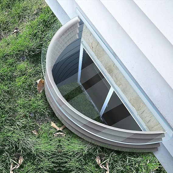 Polycarbonate Window Well Cover Clear, UV Resistant Basement Window ...