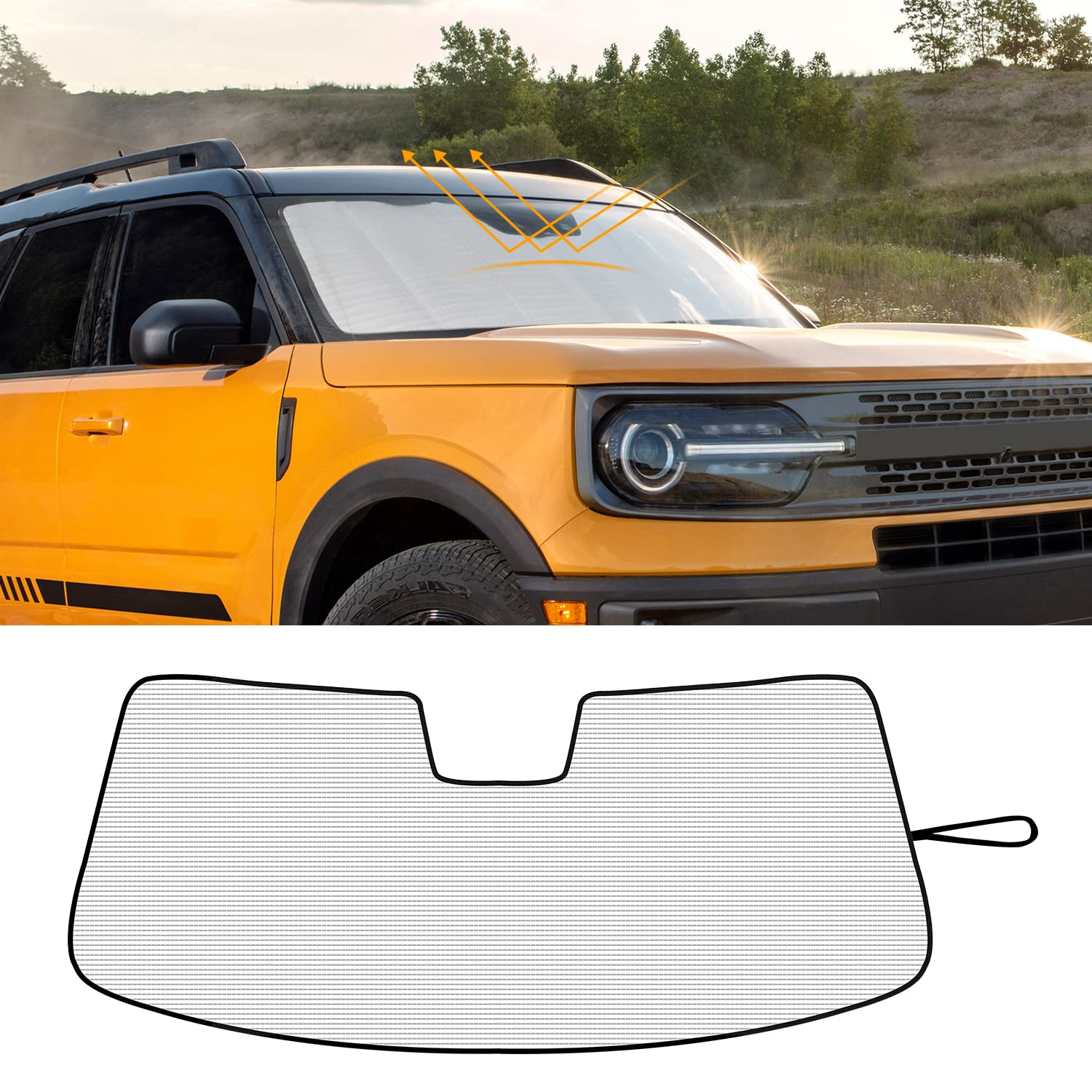 Amazon.com: Windshield Sunshade Sun Shade Heat Shield Sun Visor Mat for ...
