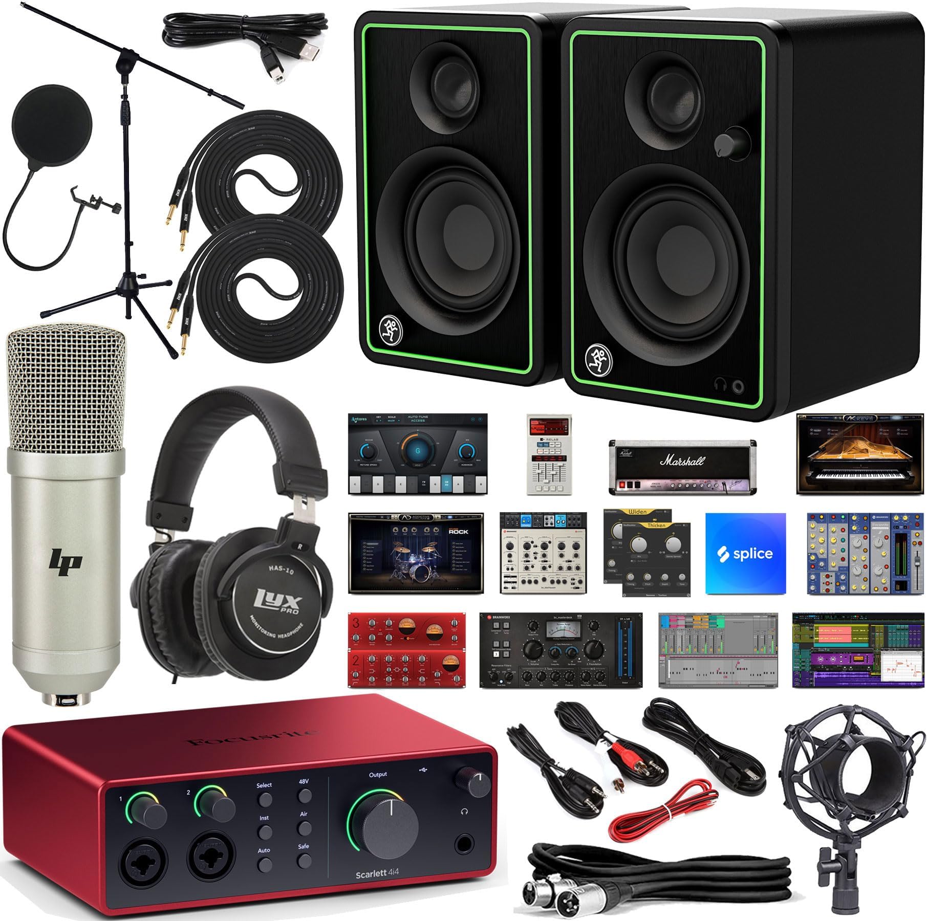 Amazon.com: Focusrite Scarlett 4i4 USB-C Audio/MIDI Interface Complete ...