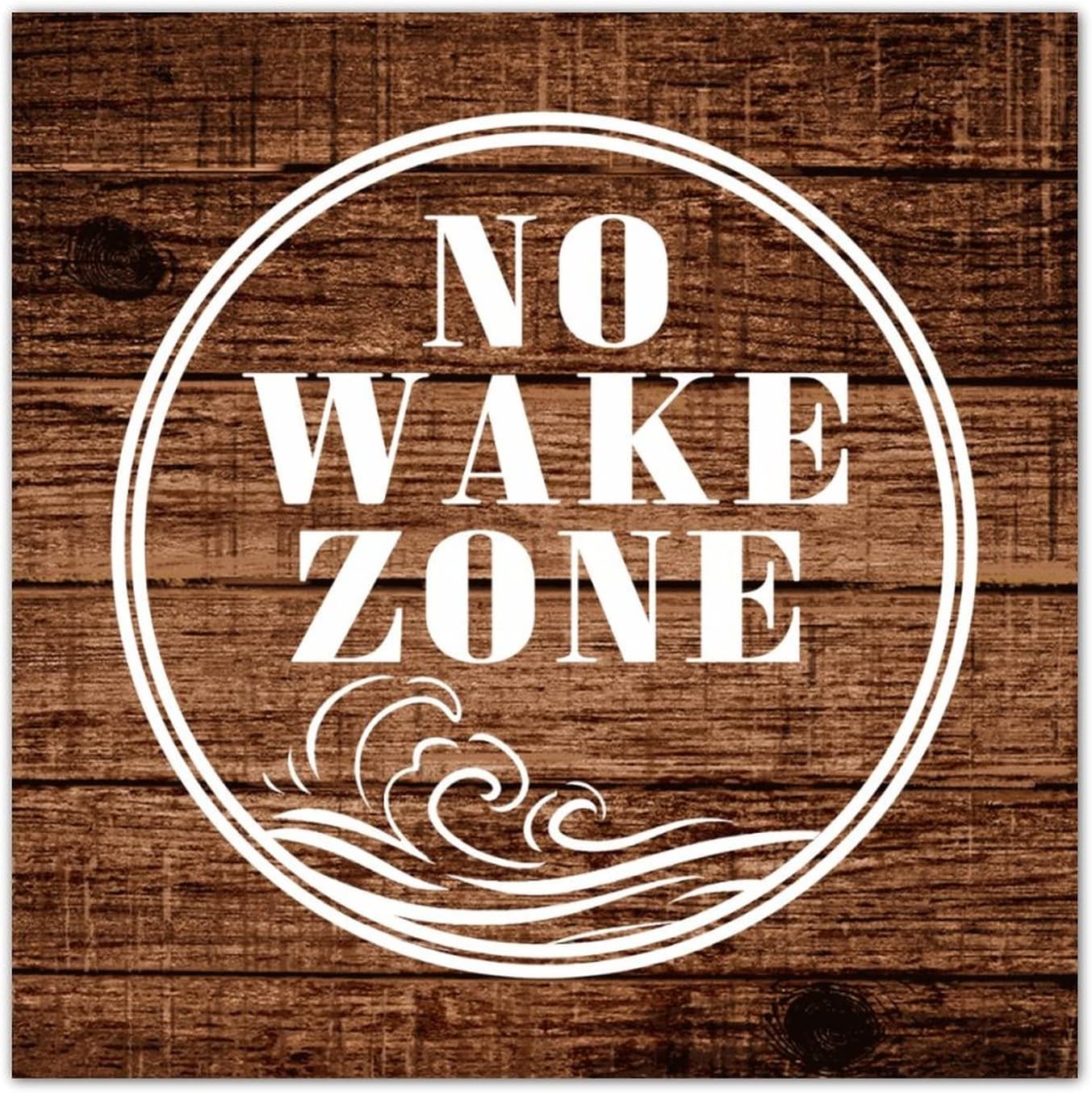 Amazon.com: Distressed Look Wood Pallet Sign Plaque No Wake Zone Wooden ...