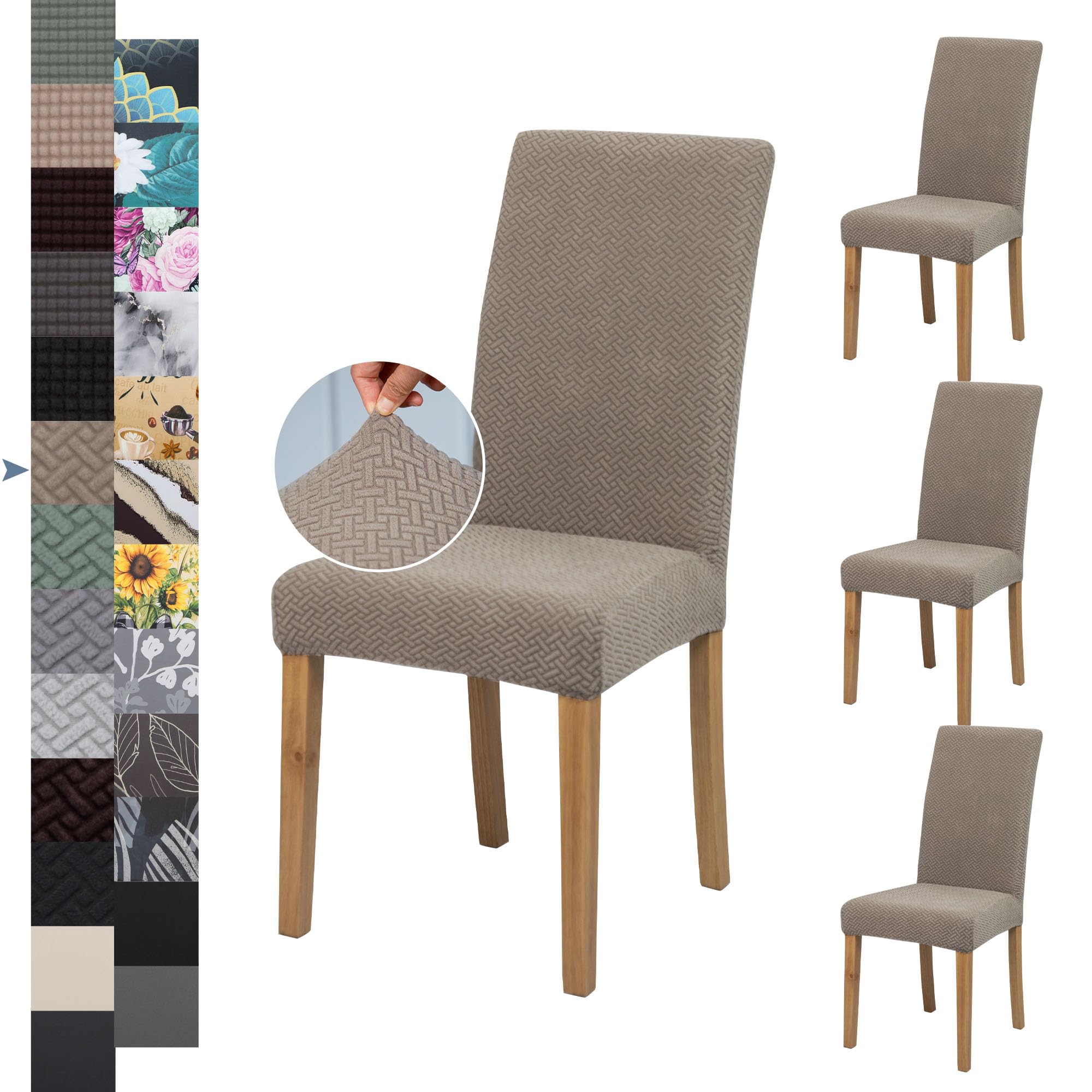 Amazon.com: Dining Chair Cover,Dining Room Chair Covers Set of 4 ...