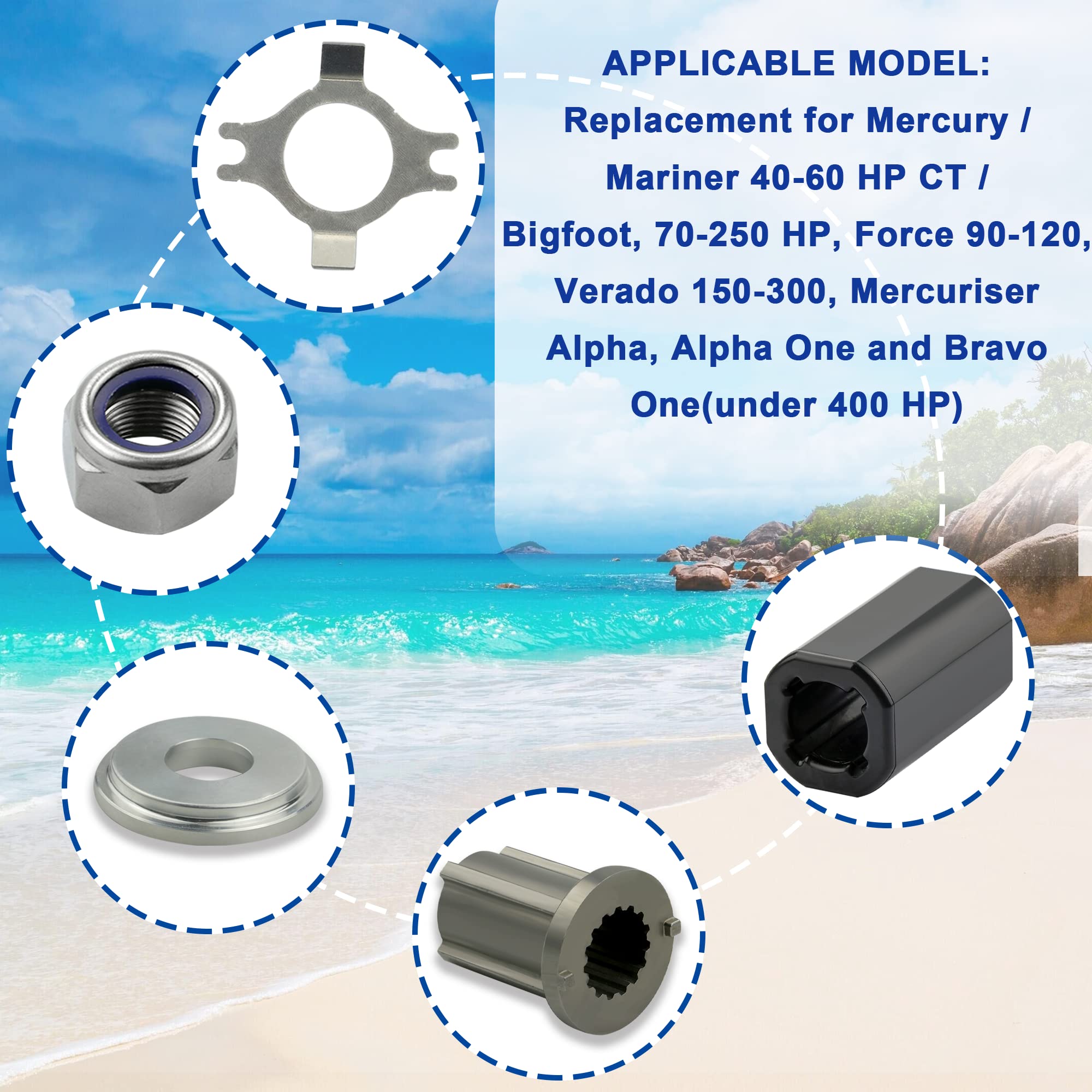 Snapklik.com : Binazon 835257Q1 Flo-Torq II Hub Kit Replacement For ...