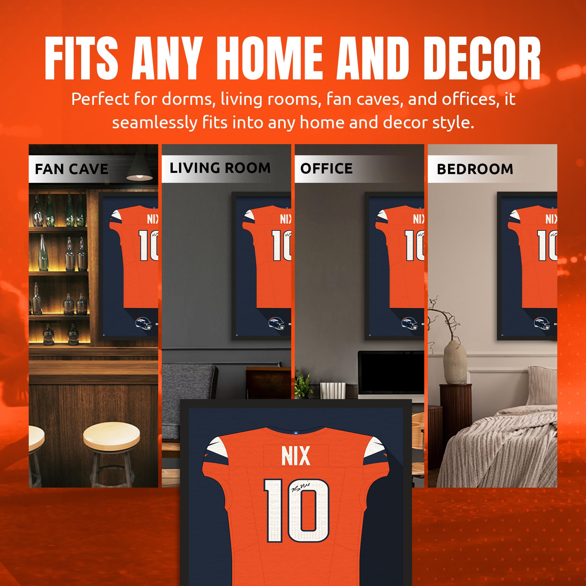 Denver Bronco Room Ideas Denver Broncos Big Logo Team Stripe