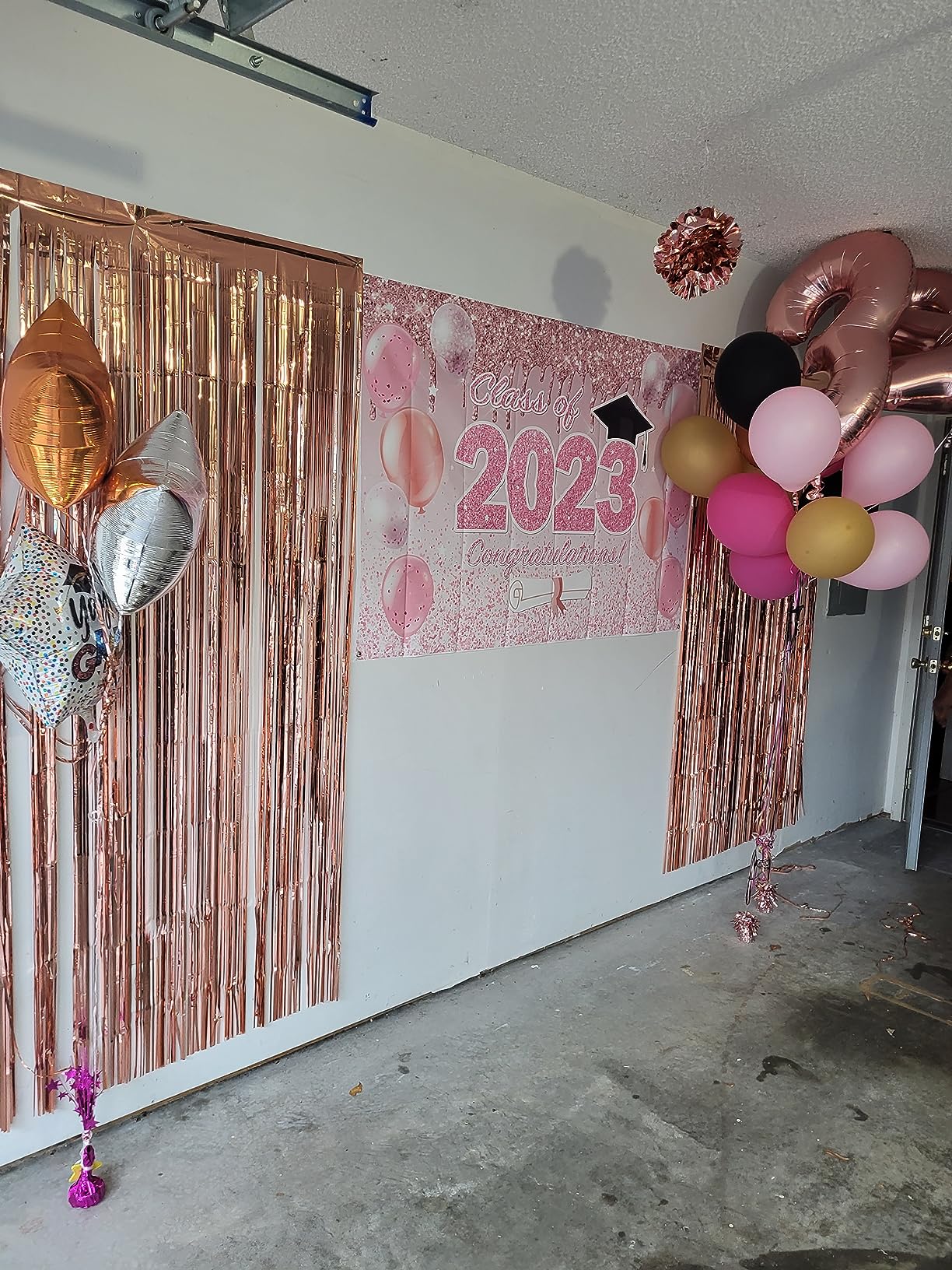 Amazon.com: Pink Graduation Decorations Class of 2024, Rose Gold 2024 ...