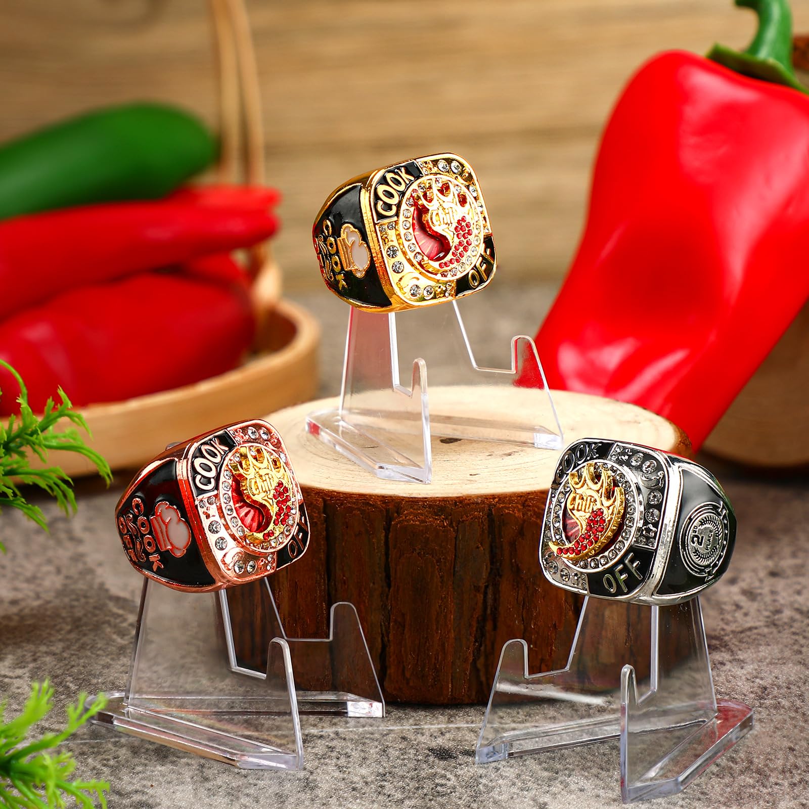 Snapklik.com : Landical 3 Sets Chili Cookoff Trophy Ring 1st, 2nd, 3rd ...