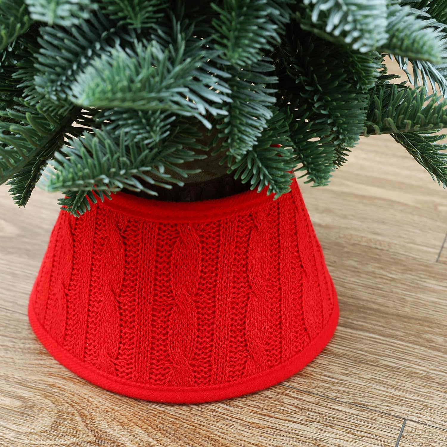 Amazon.com: Slsxip 7.5 Inch Knitted Christmas Tree Collar, Rustic Mini ...