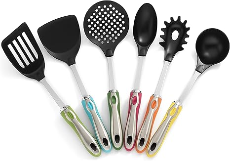 Amazon.com : Kitchen Utensils with Holder 7 Pc Cute Utensil Set ...