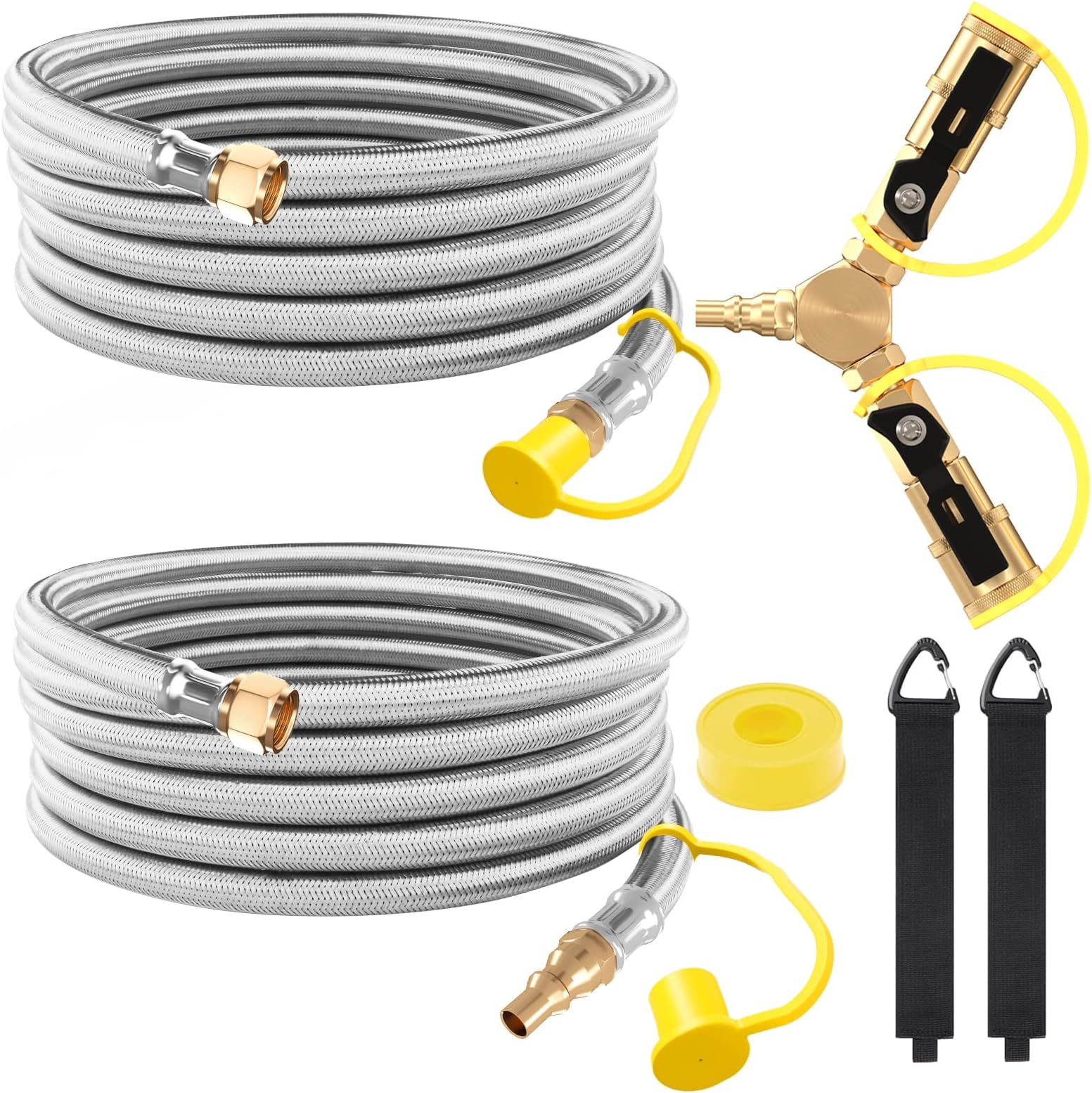 Amazon.com: 2 Pack 12 ft Propane Quick Connect Hose Extension with 1/4 ...