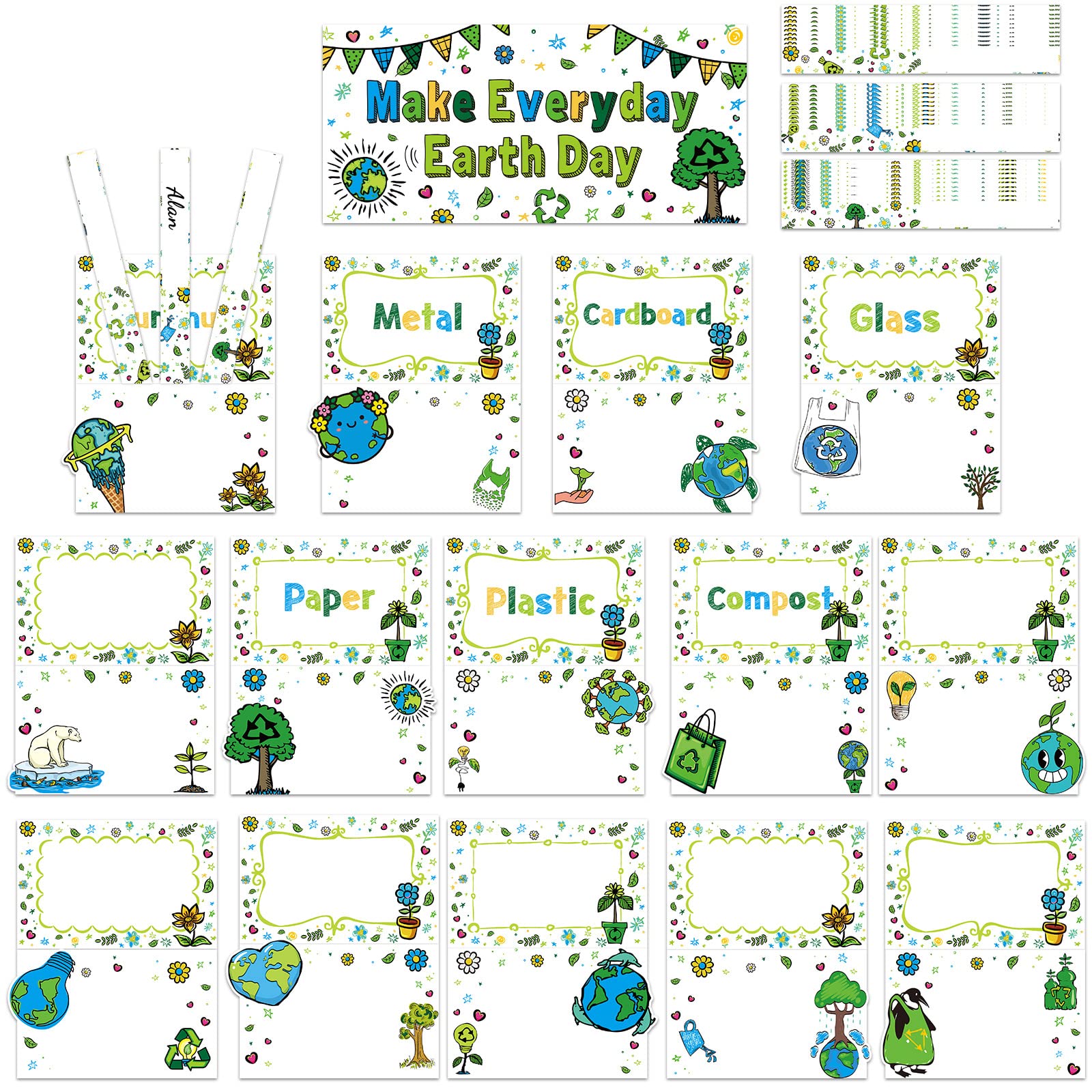 Pajean 75 Pcs Classroom Jobs Cards Teacher's Helpers Bulletin Board Set ...