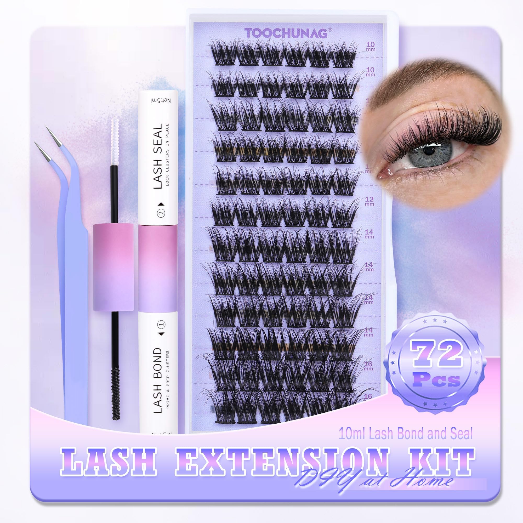 Amazon.com: Fluffy Lash Clusters Kit Wispy Eyelash Extension Kit CC ...