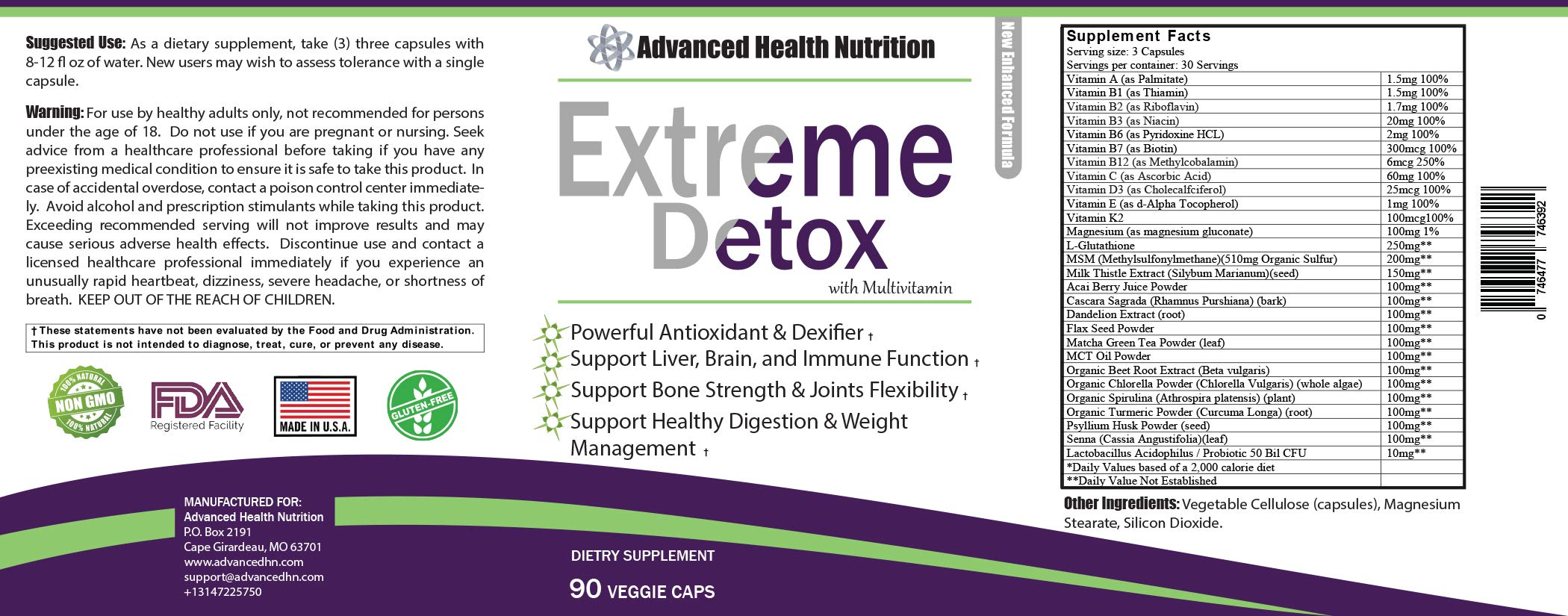 Buy Extreme Detox with Multi –Supports Efforts, Digestive , Increased ...