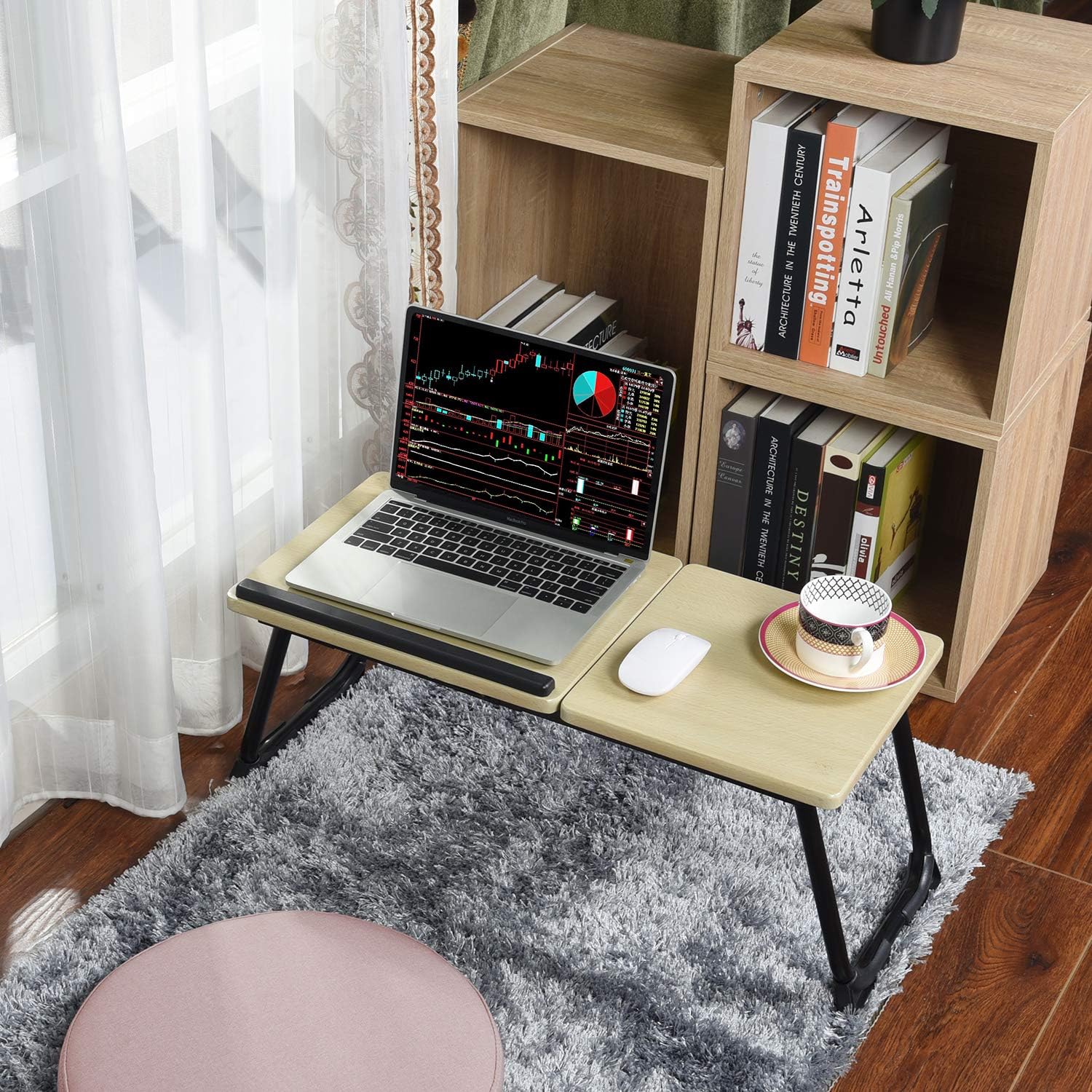 Amazon.com: FurnitureR Simple Laptop Desk Tray Stand for Study Writing ...