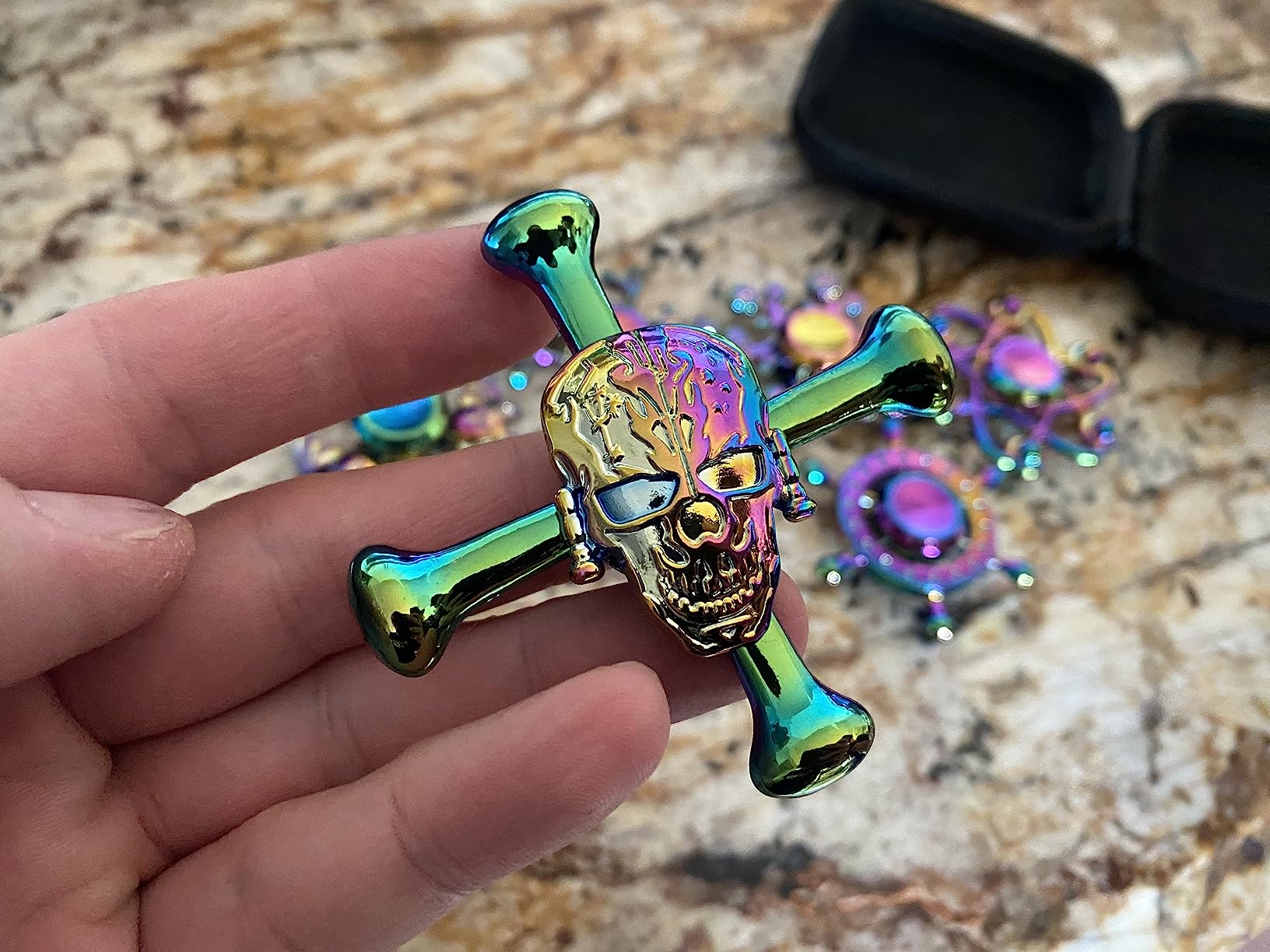 Rainbow Fidget Spinners 7 Pack Fidget Toys for Kids Adults, Metal Hand ...