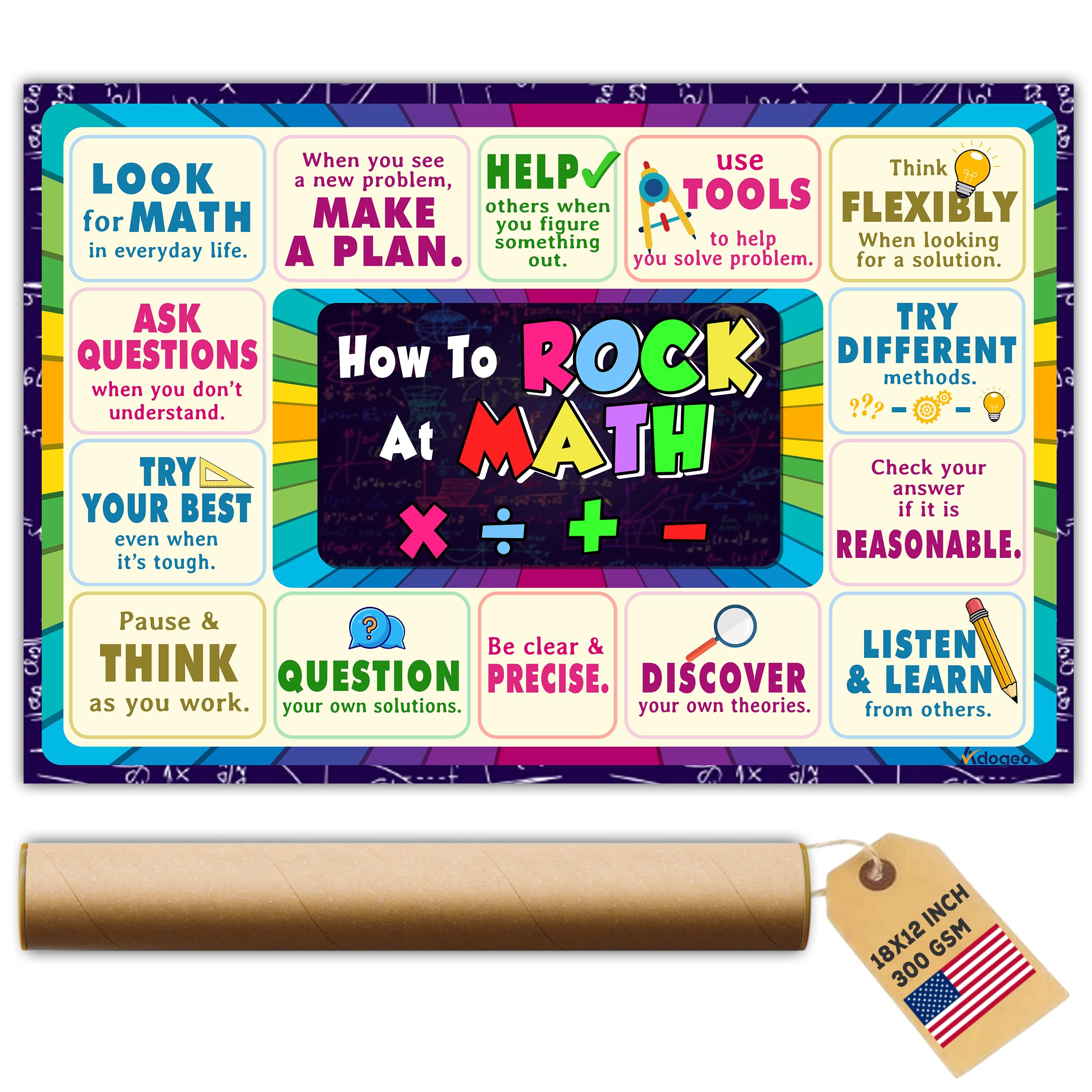 Snapklik.com : ADOGEO How-To-Rock At Math Poster
