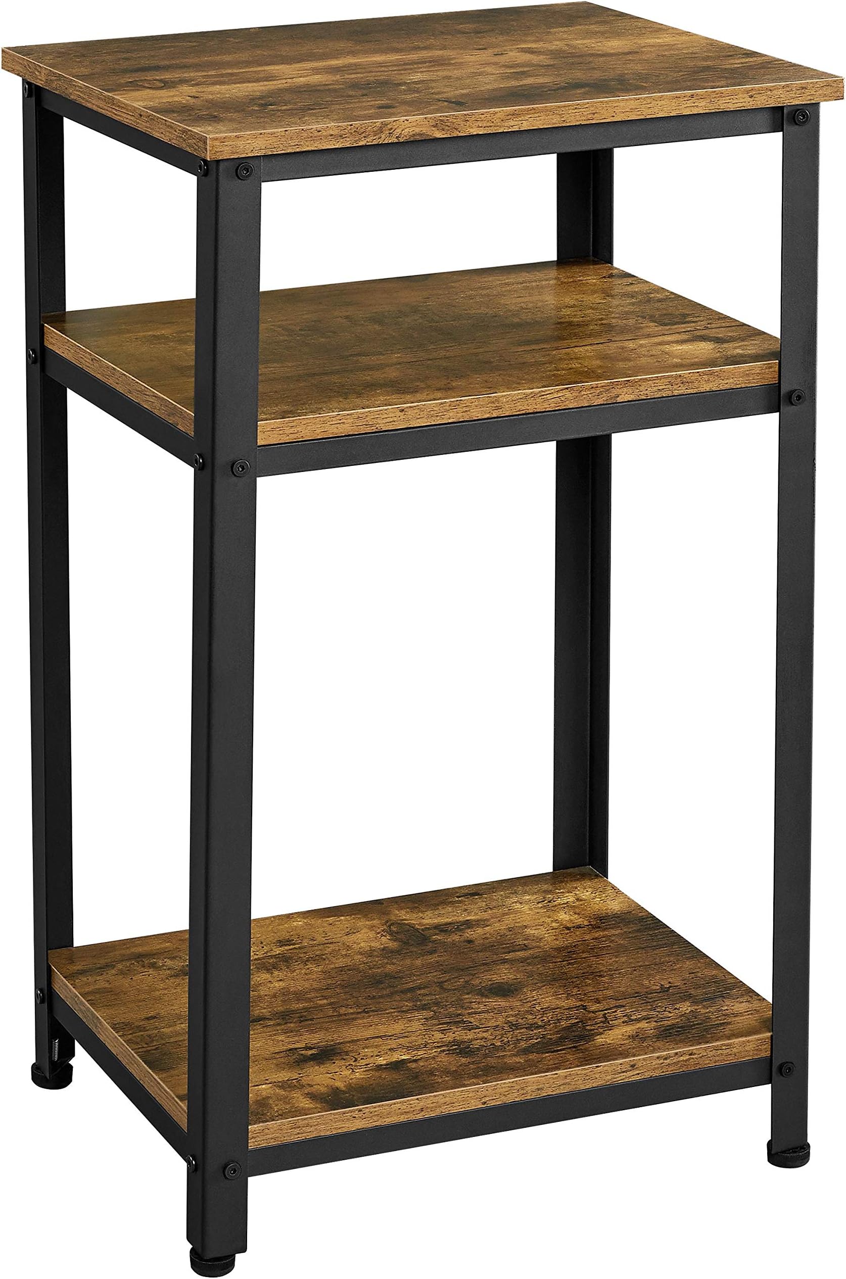 Amazon.com: Peohud 3 Tier End Table, 30 Inch Tall Side Table, Rustic ...