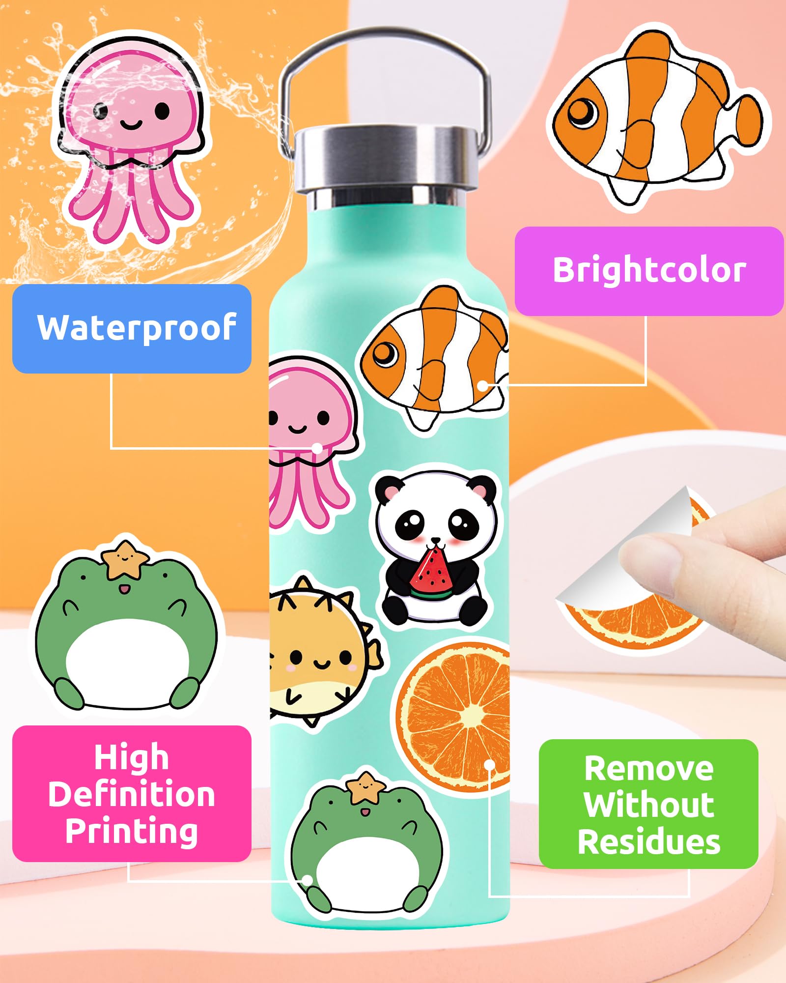 Snapklik.com : Kecristv 100 Pcs Stickers For Kids Classroom, Water ...