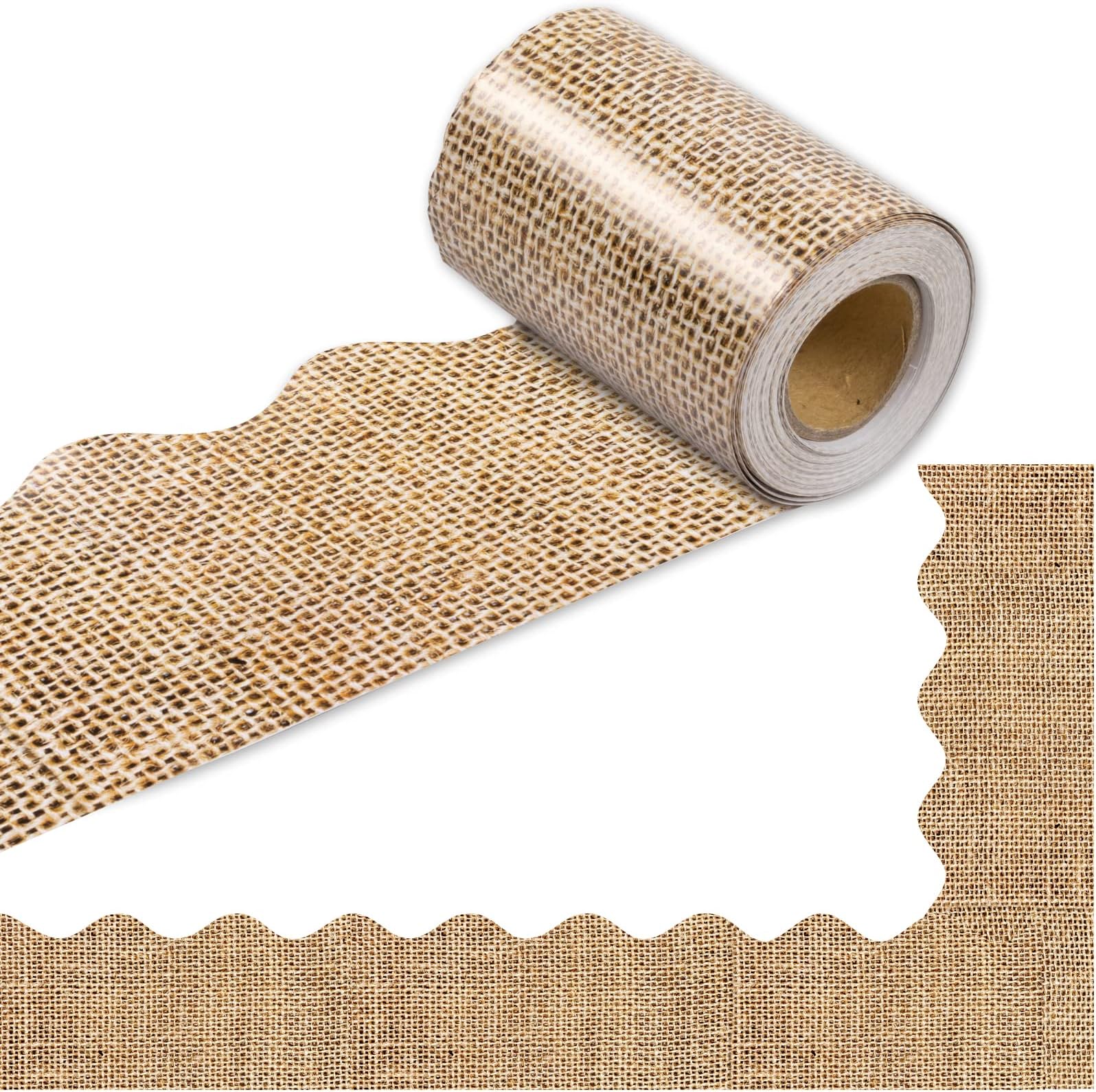 Amazon.com: 72ft Bulletin Board Border Decorations - 2 Rolls Burlap ...