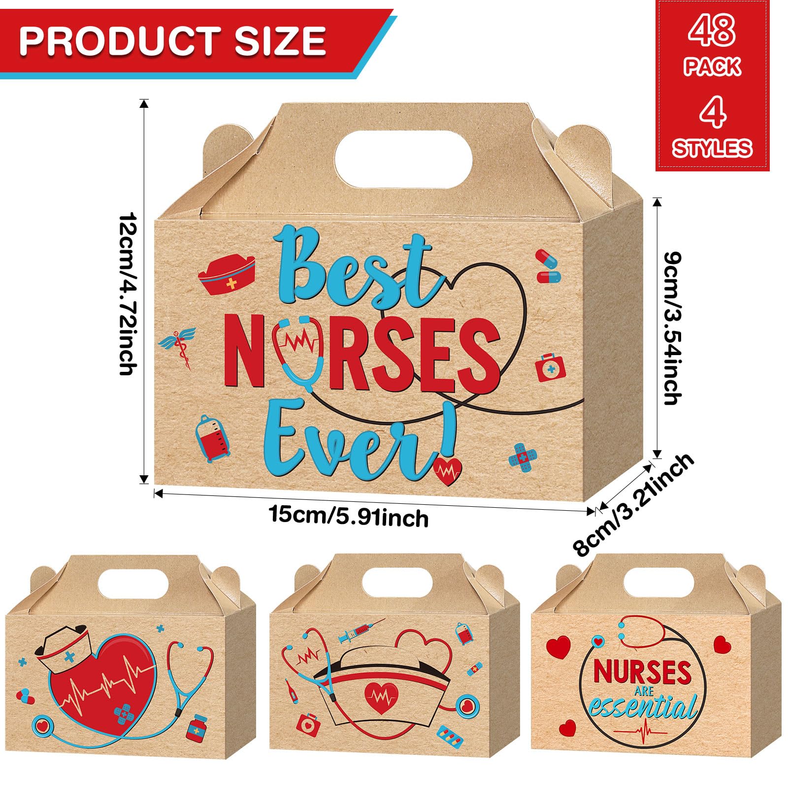 Snapklik.com : Lallisa 48 Pcs Thank You Nurses Party Boxes Best Nurses ...