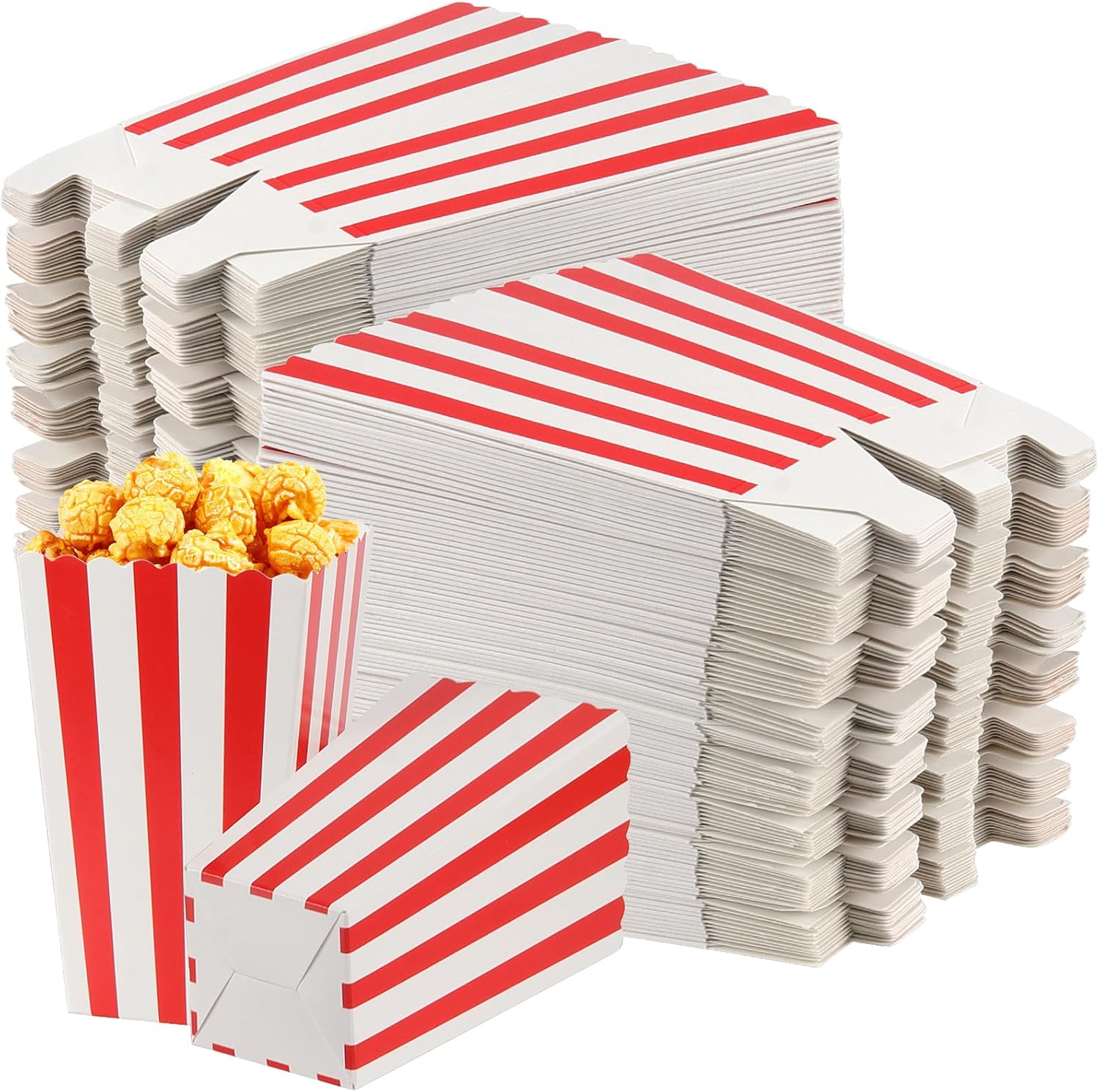 CHEUKYIU 100 Stück Popcorn Tüten, 5 x 7,5 x 11,5 cm Popcorntüten Klein ...