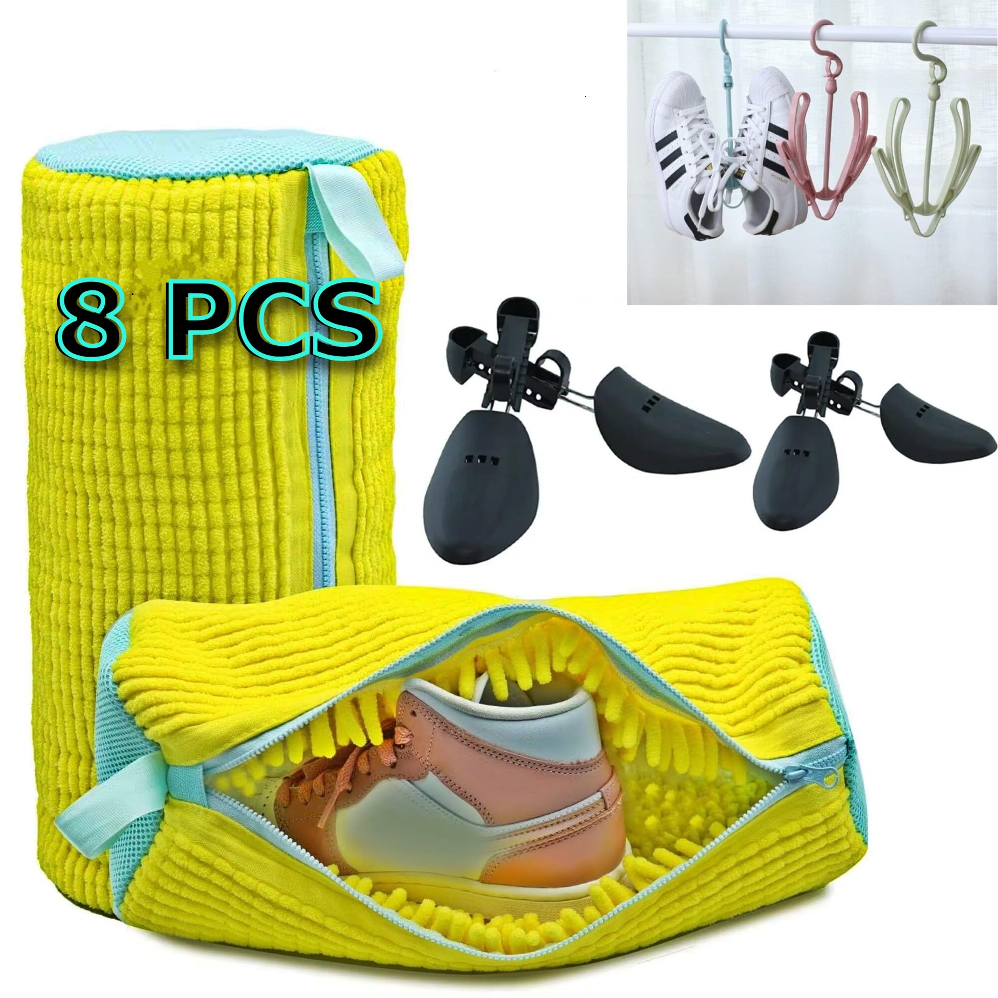 Amazon.com | Shoe Washing Machine Bag, ("8-PCS" Complete Set for Easy ...