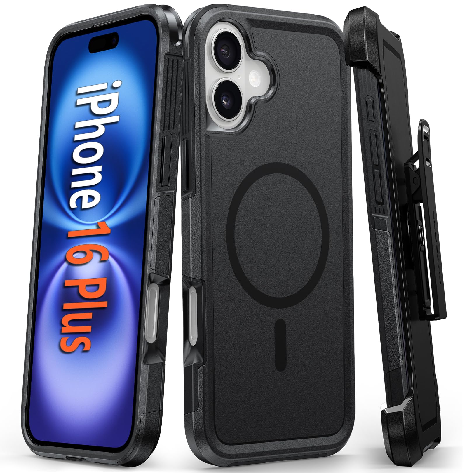 Amazon.com: FNTCASE for iPhone 16 Plus Case: Magnetic Dual Layer ...