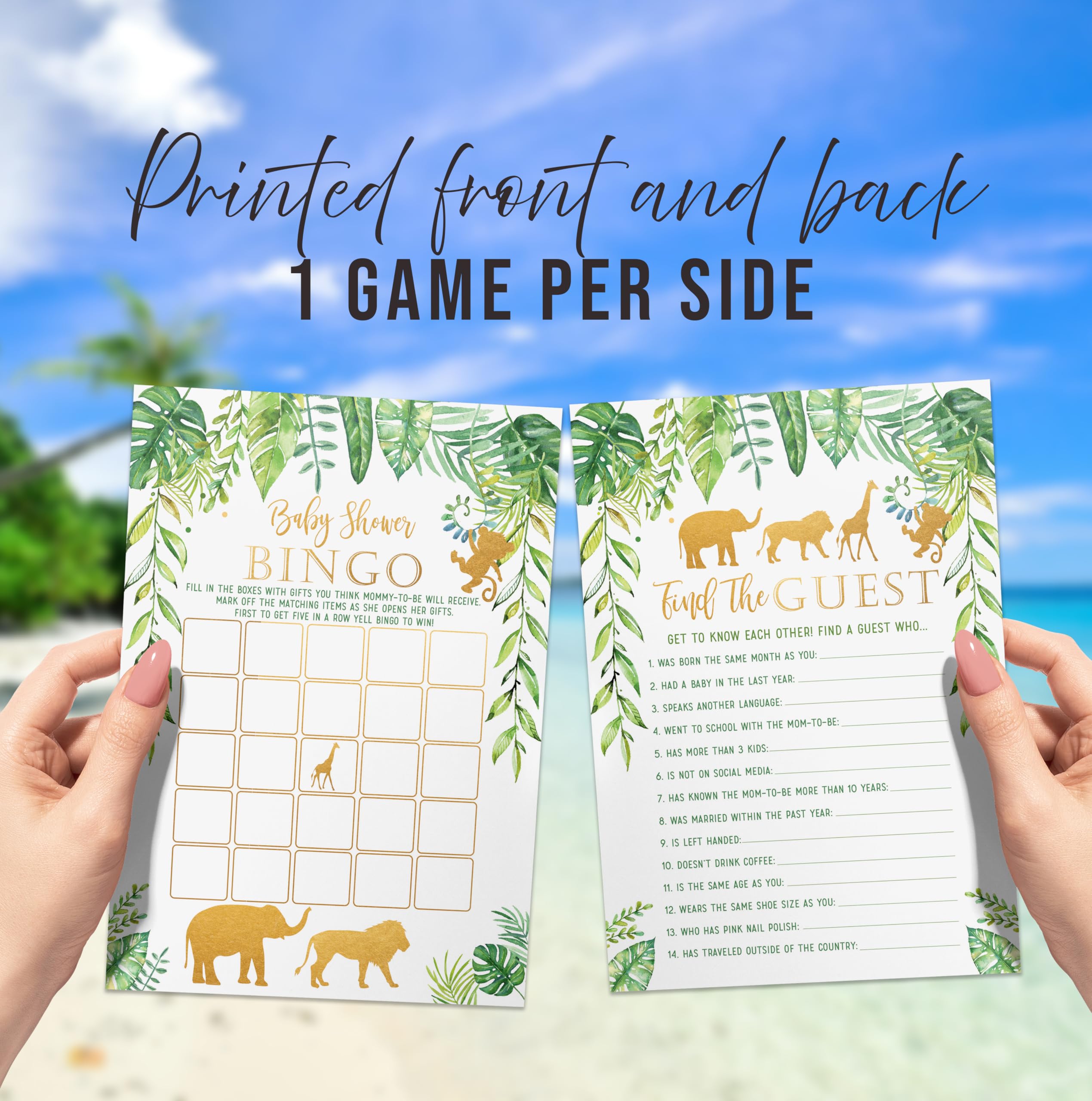 Giraffe Print Baby Shower Games