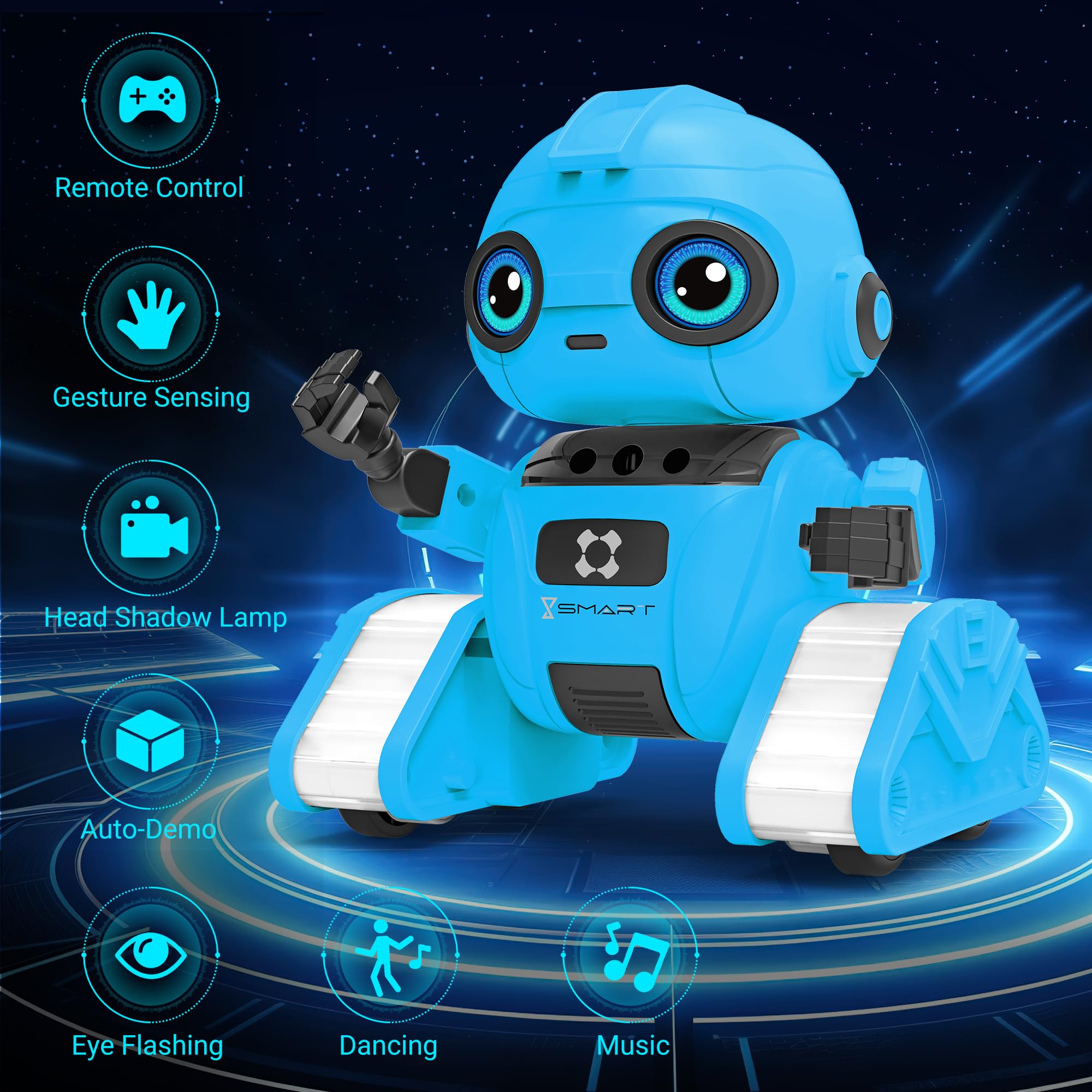 Prancing Pony Sign Remote Control Robot Toy With LED Eyes & Gesture ...