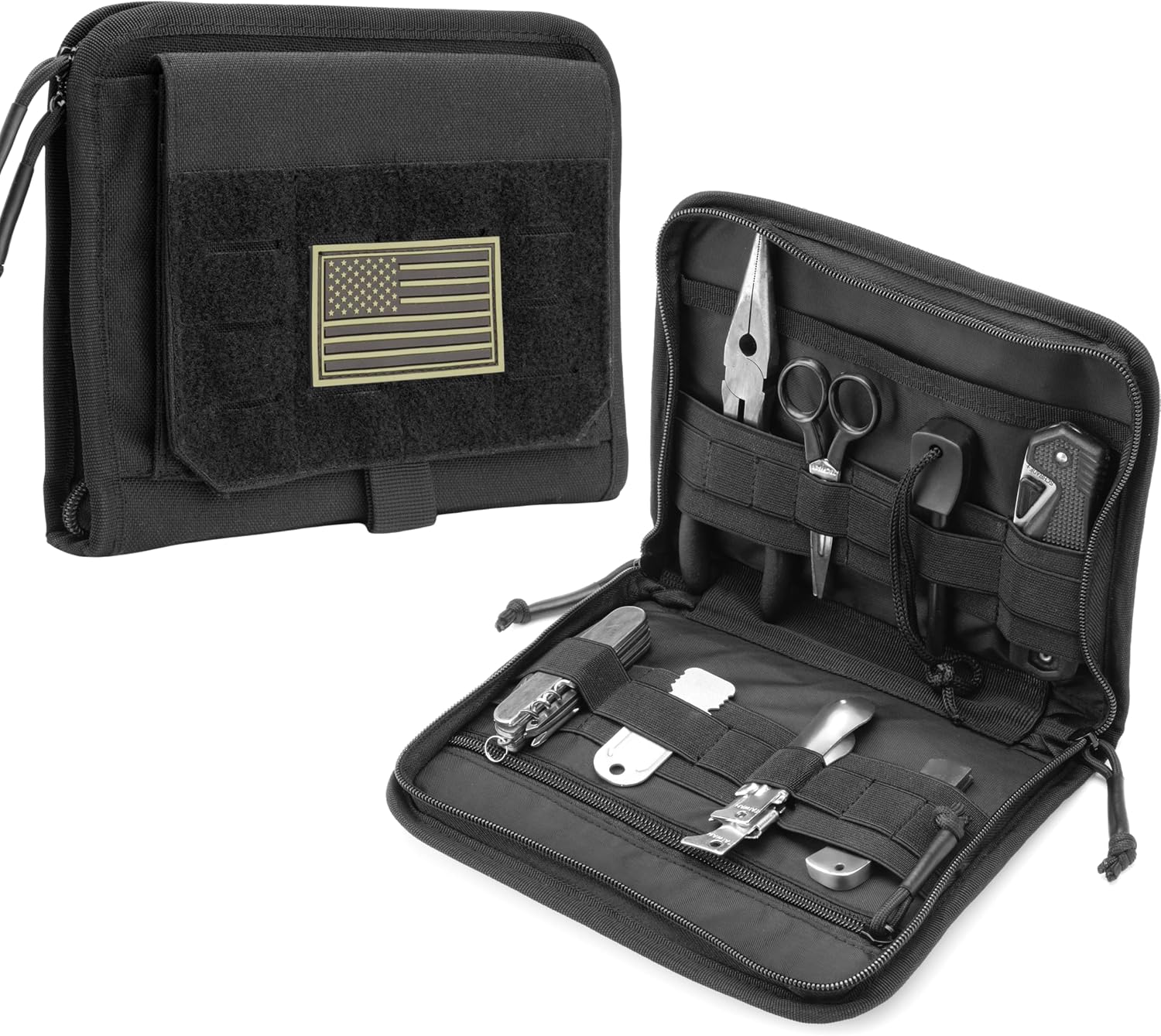 Amazon.com: Tactical Folding Admin Molle Pouch - Our Small Zipper Edc ...