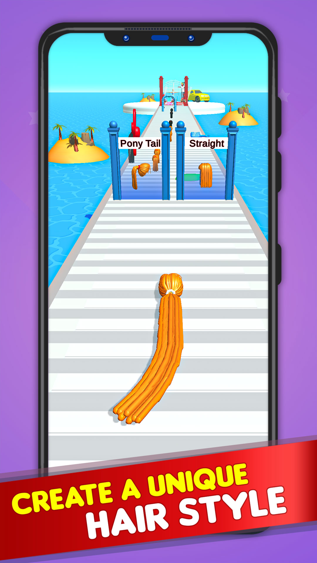 Long Hair Wig Challenge! Hair Runner Challenge Wig Run 3D - Wig Rush ...