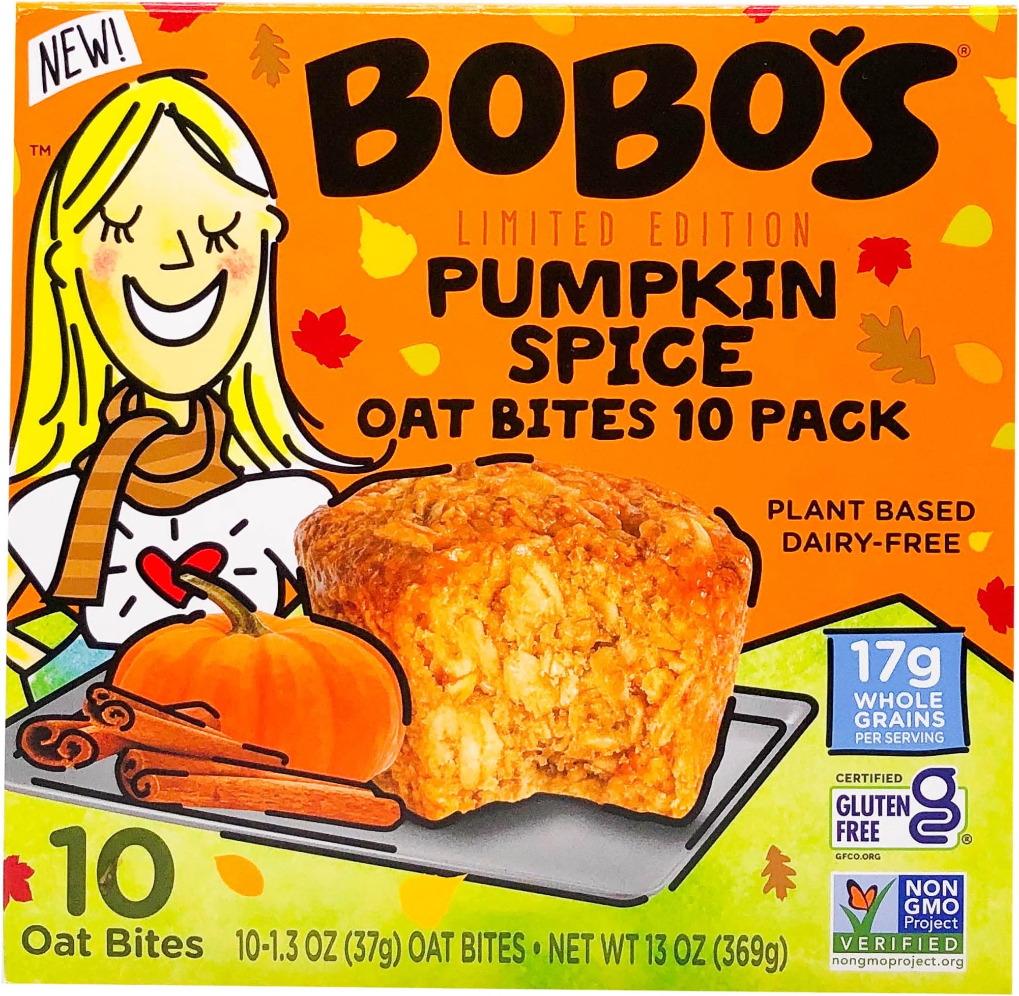 Amazon.com: Bobo's Oat Bars Pumpkin Spice Oat Bites, 13 OZ