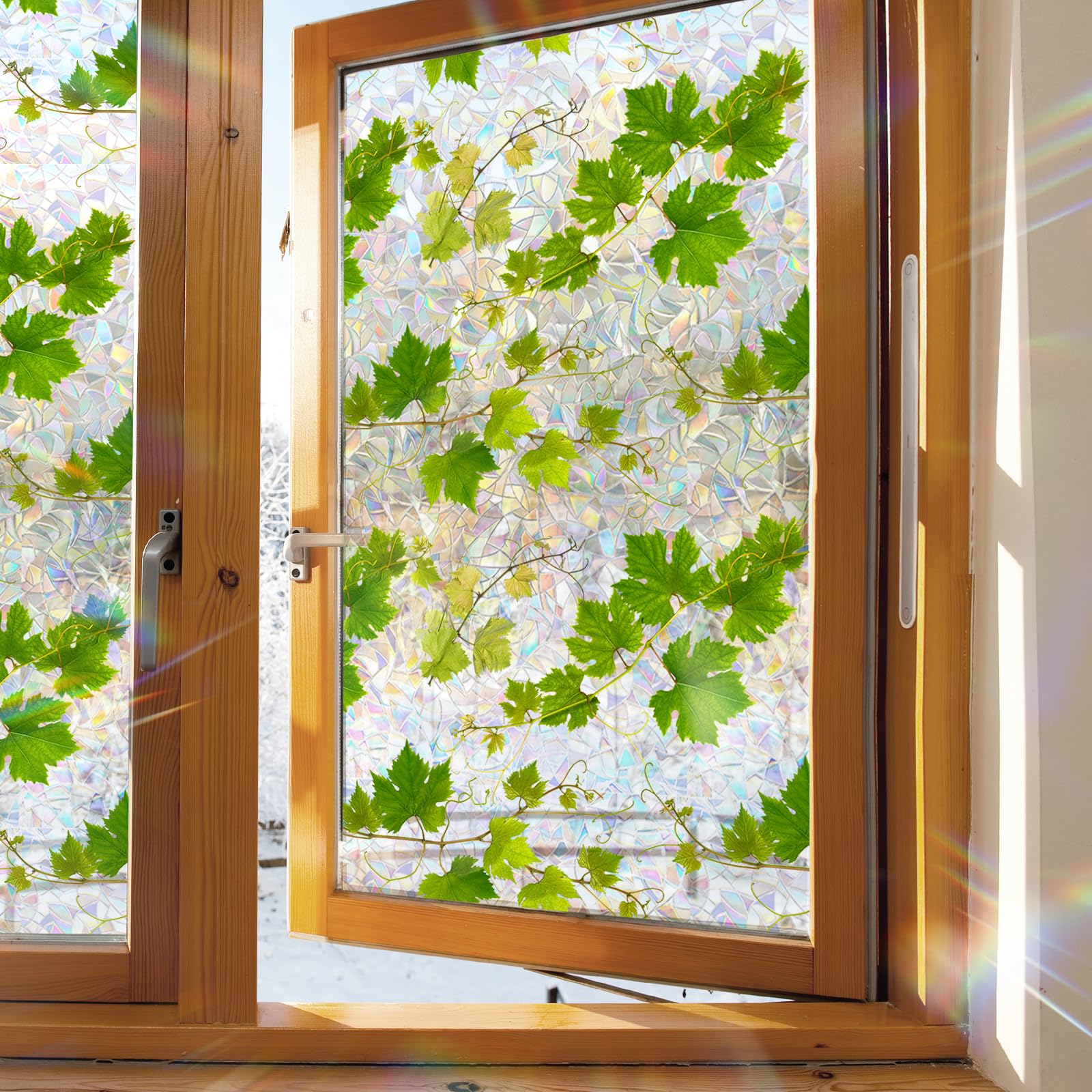Amazon.com: Rainbow Window Privacy Film Decorative Grape Vine Window ...