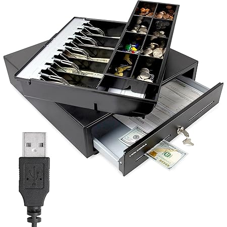 Amazon.com: USB Cash Register Drawer 16", POS and Windows PC Trigger, 5 ...