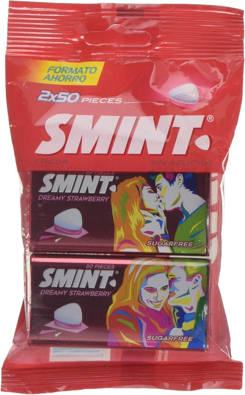 Smint Caramelo Comprimido sin Azúcar Tin con Sabor A Fresa, 2 x 35g ...