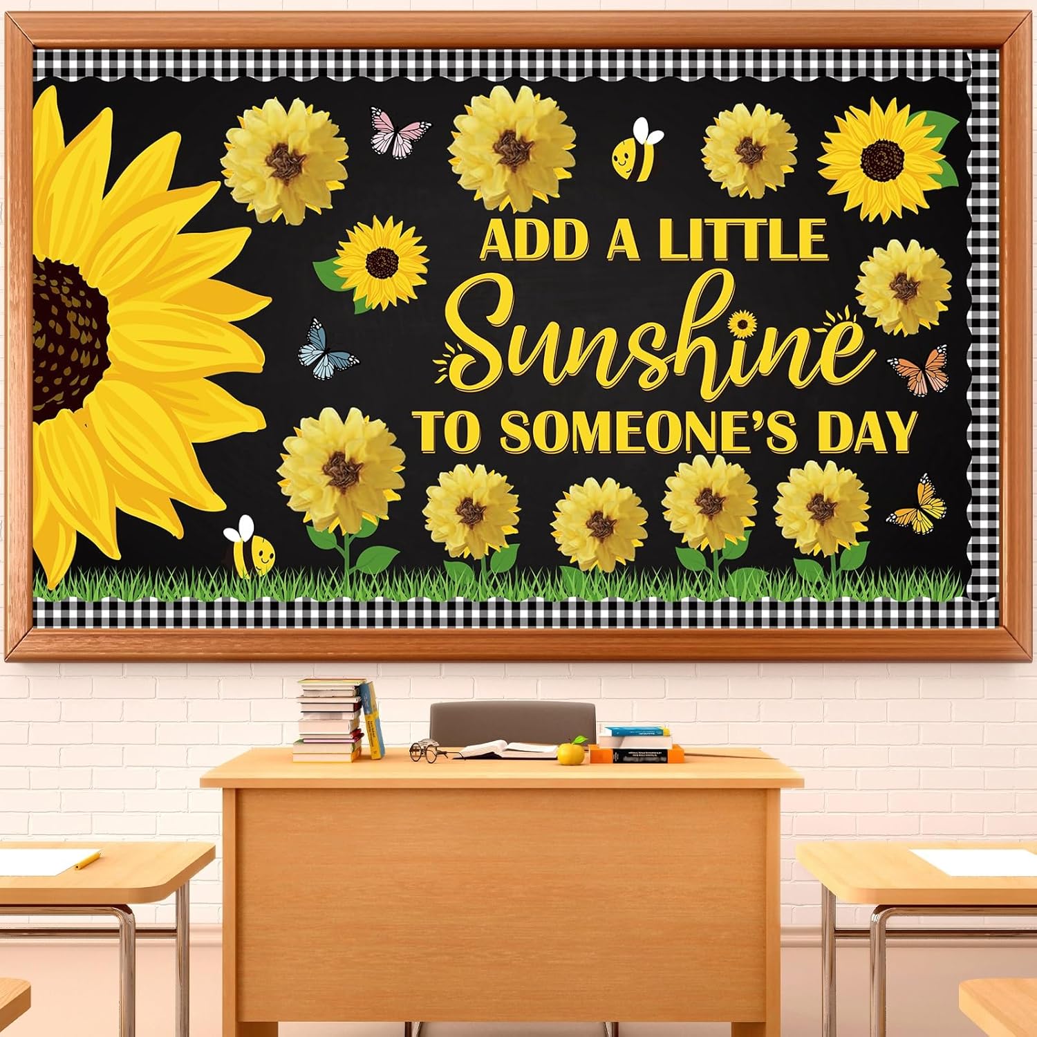 Pasimy 3D Sunflower Bulletin Board Decorations Set Bee Classroom Door ...