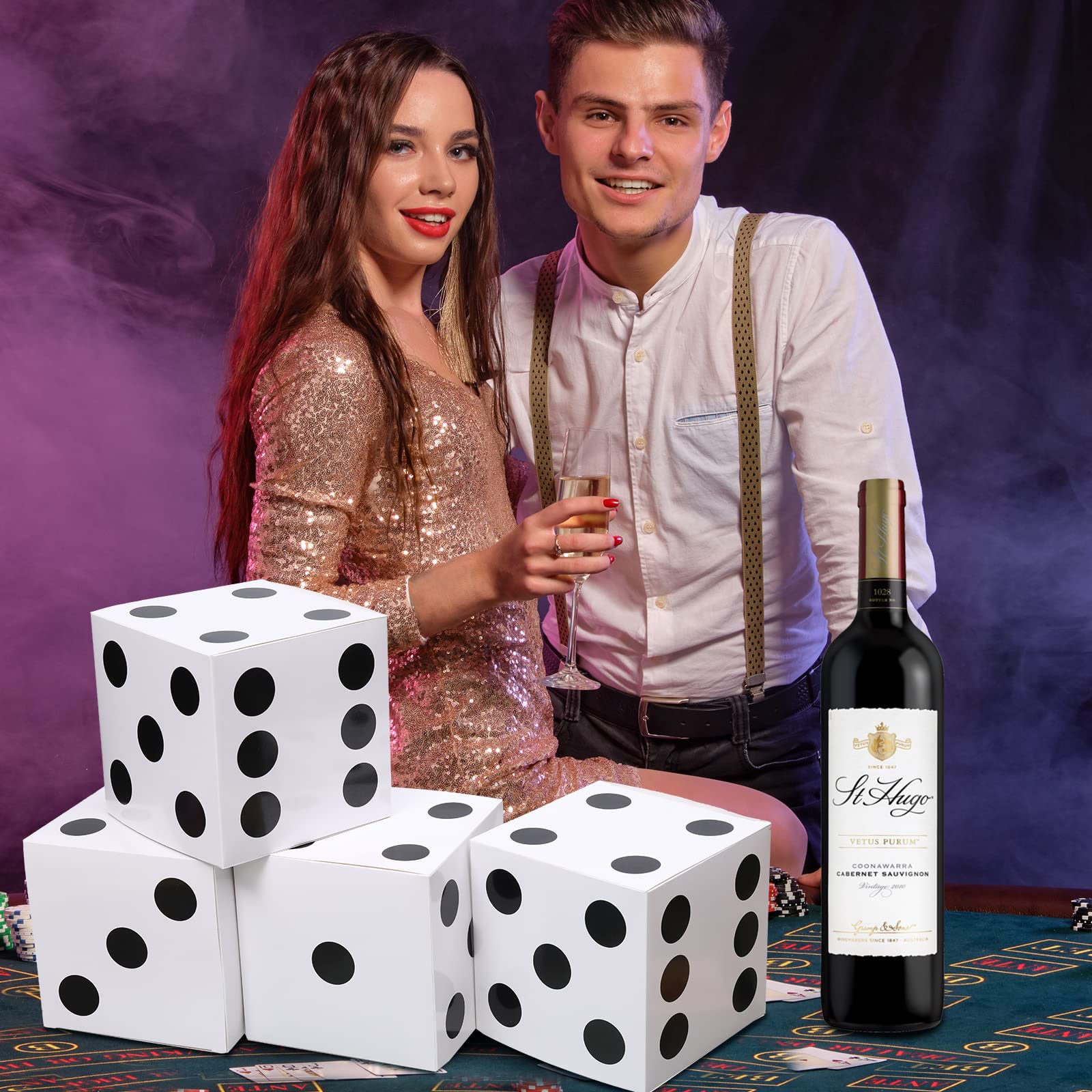 Snapklik.com : Ctosree 12 Pcs Large Co Dice Boxes 11 In Co Theme Party ...