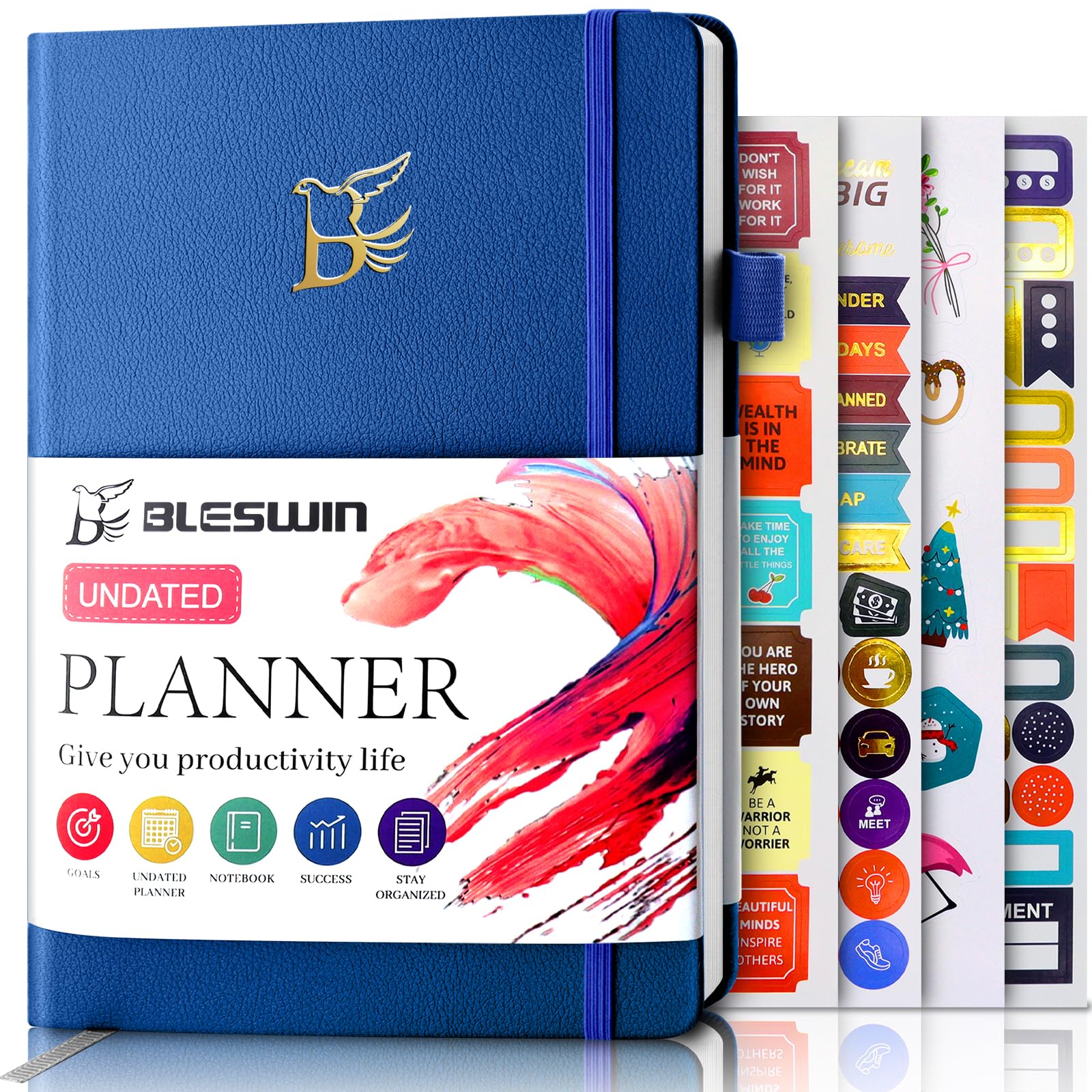 Amazon.com : Leather Planner Monthly & Weekly 5.7"x8.5", Undated ...
