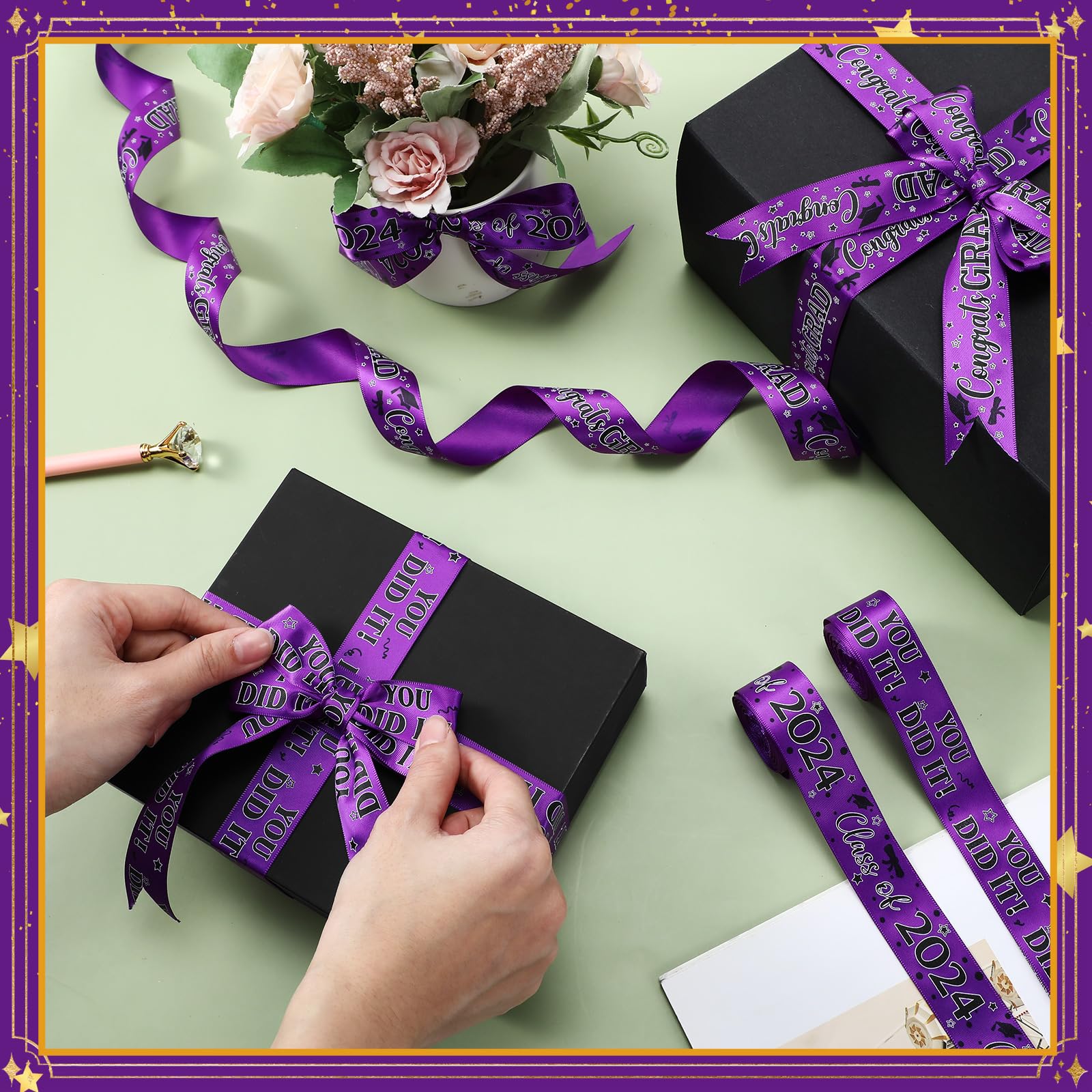 Snapklik.com : Moukeren 3 Roll Class Of 2024 Graduation Ribbon ...