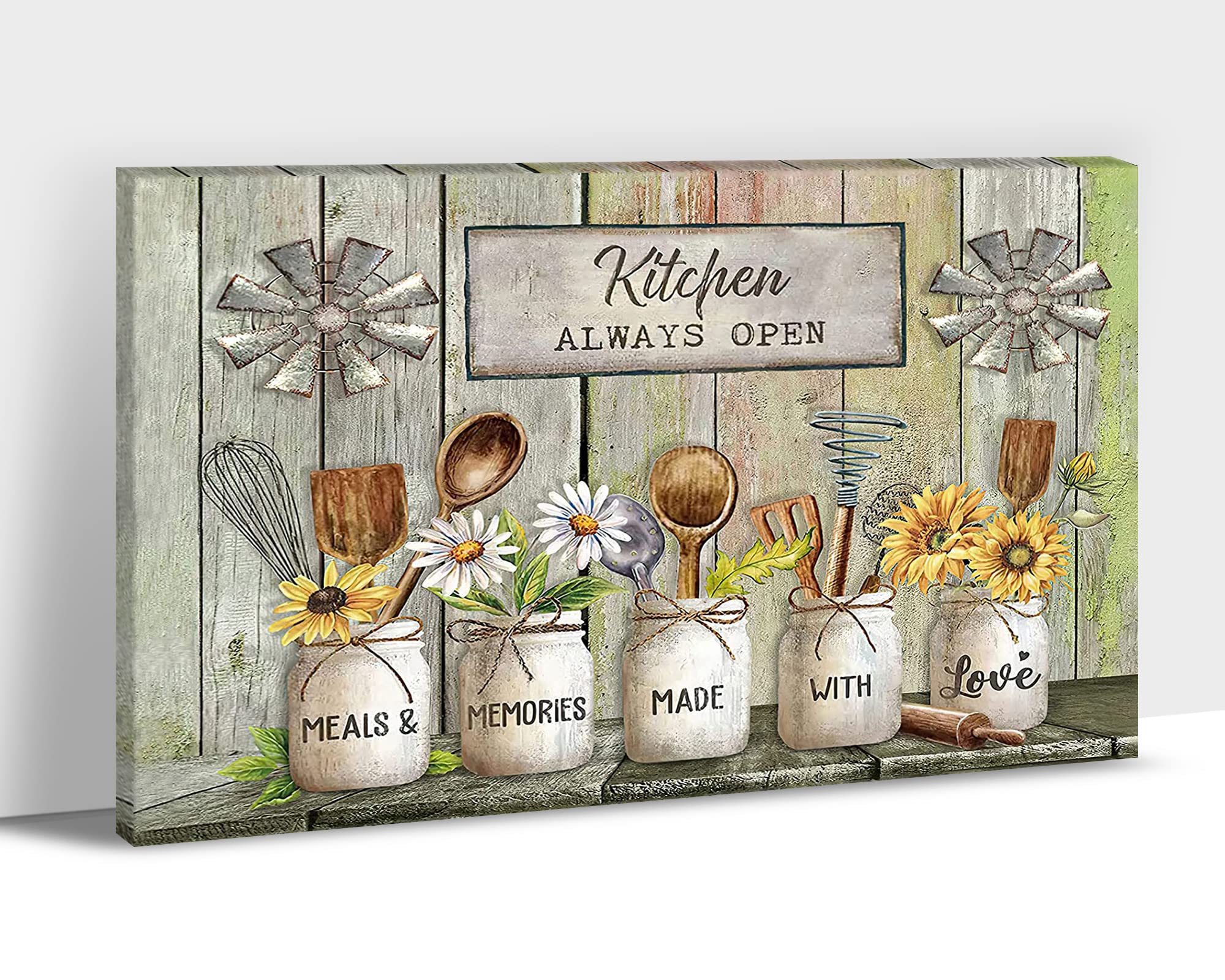 Amazon.com: Rustic Kitchen Wall Art - Kitchenware Pictures for ...