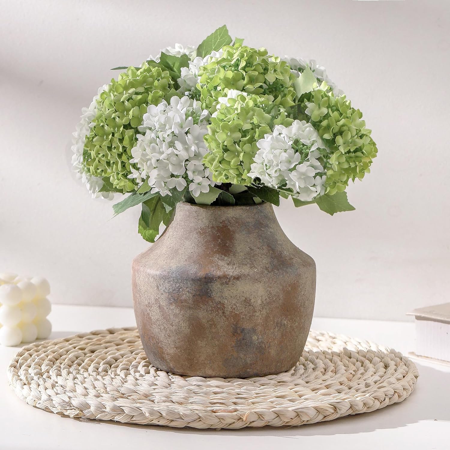 Amazon.com: Mitt&Ditt Ceramic Flower Vase, 5.3 inch Pottery Farmhouse ...
