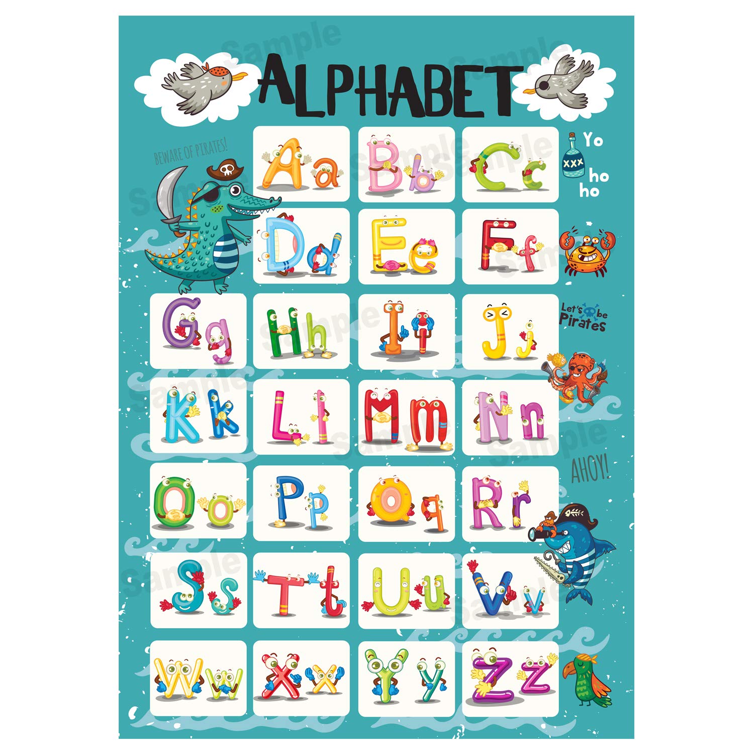 Buy ABC Alphabet , Child Kids First Learning Educational Wall Chart ...