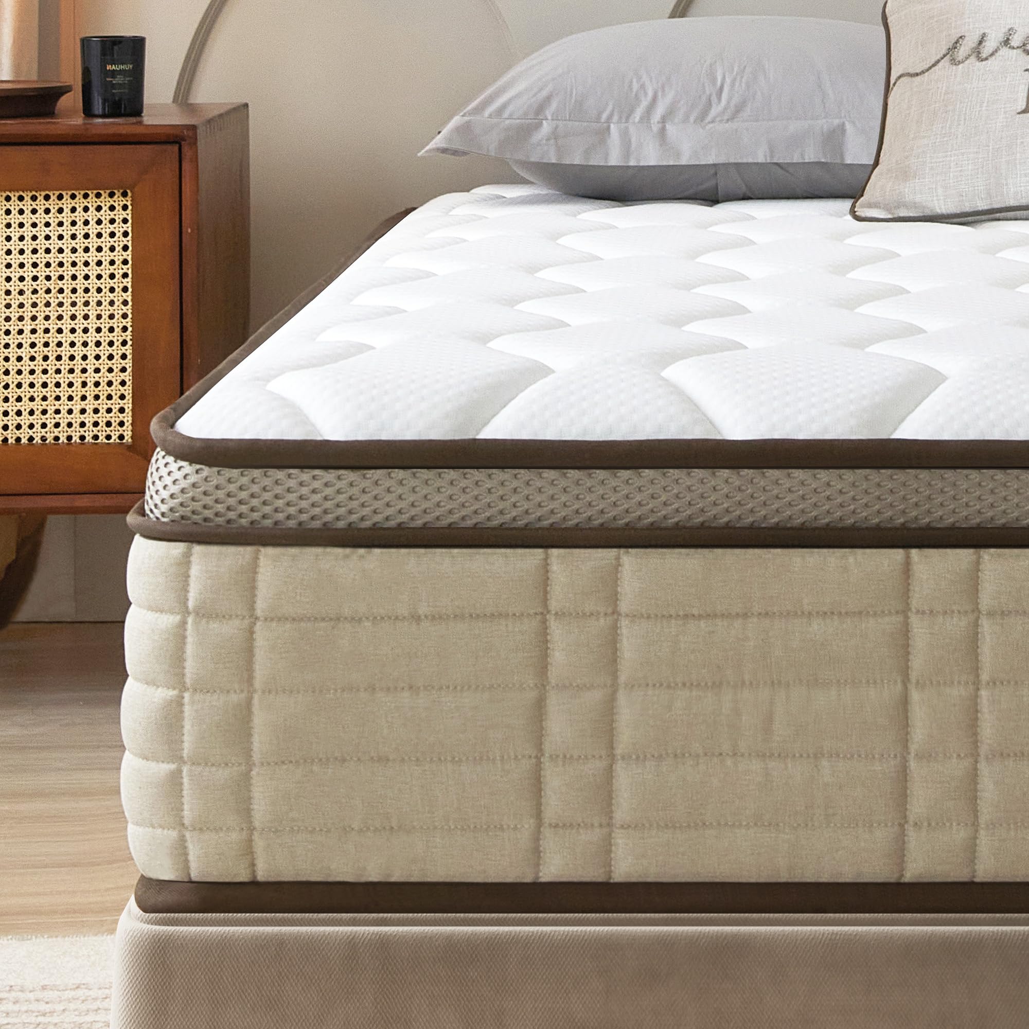 Amazon.com: SogesSleep Queen Mattress, 10 Inch Hybrid Mattress in a Box ...