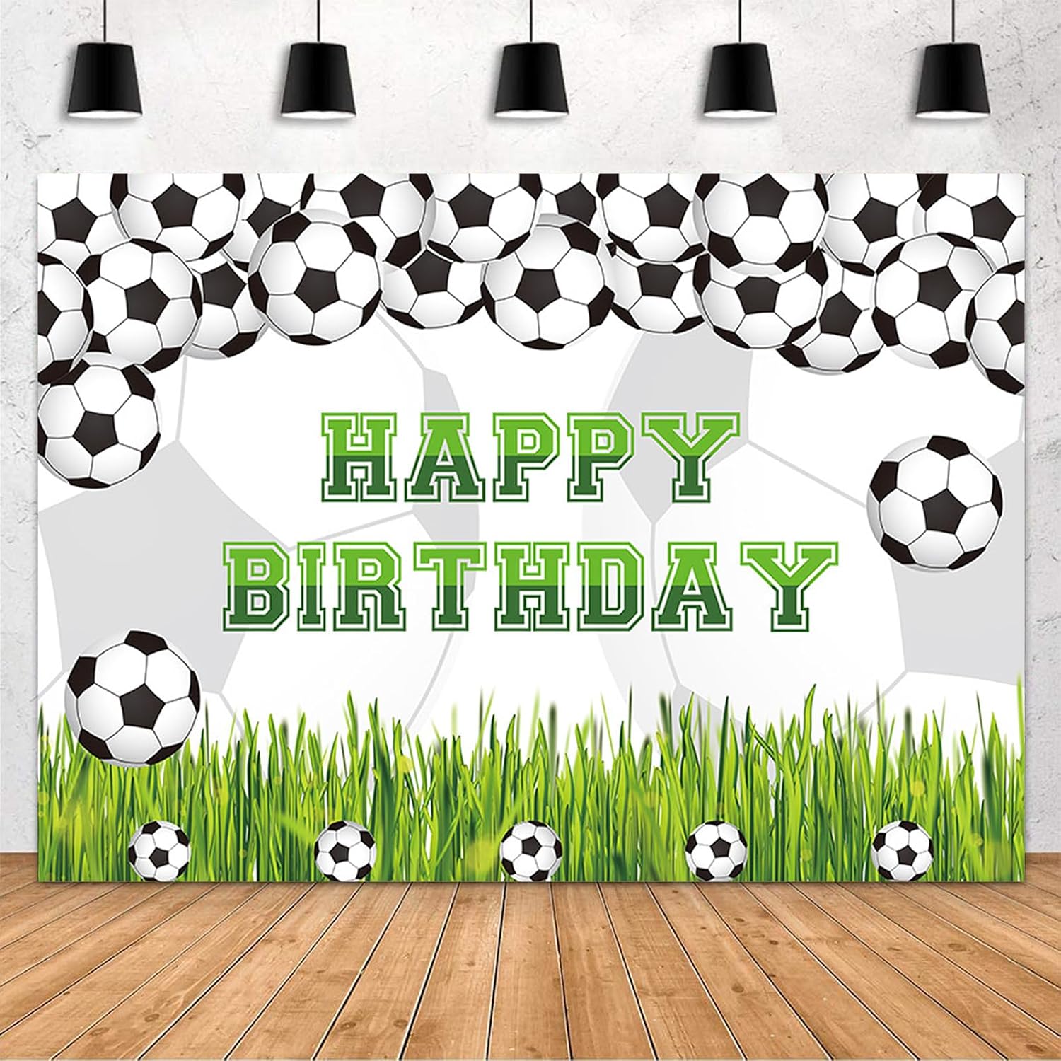 Amazon.com : MEHOFOND 7x5ft Soccer Happy Birthday Backdrop Birthday ...