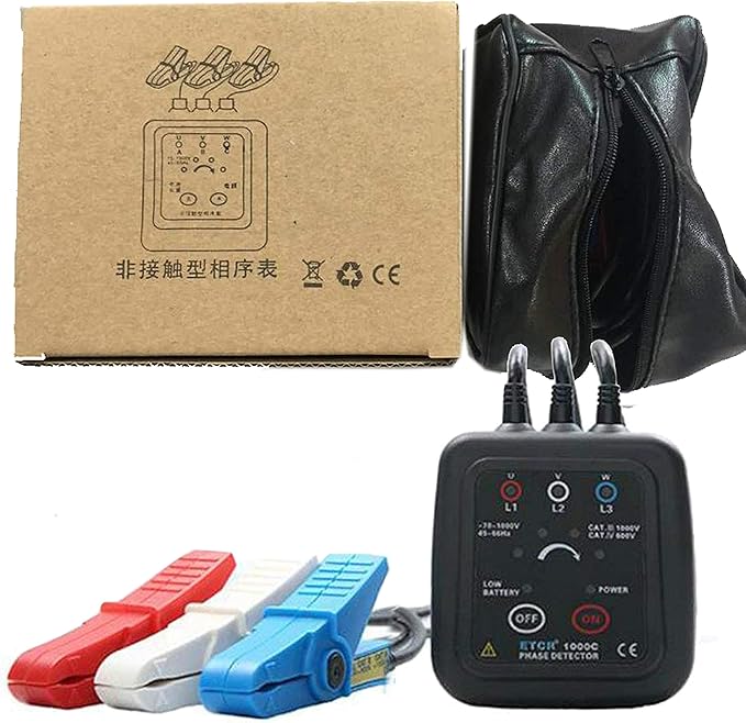 Phase Rotation Meter AC70 to 1000V 3 Phase Sequence Detector Non ...