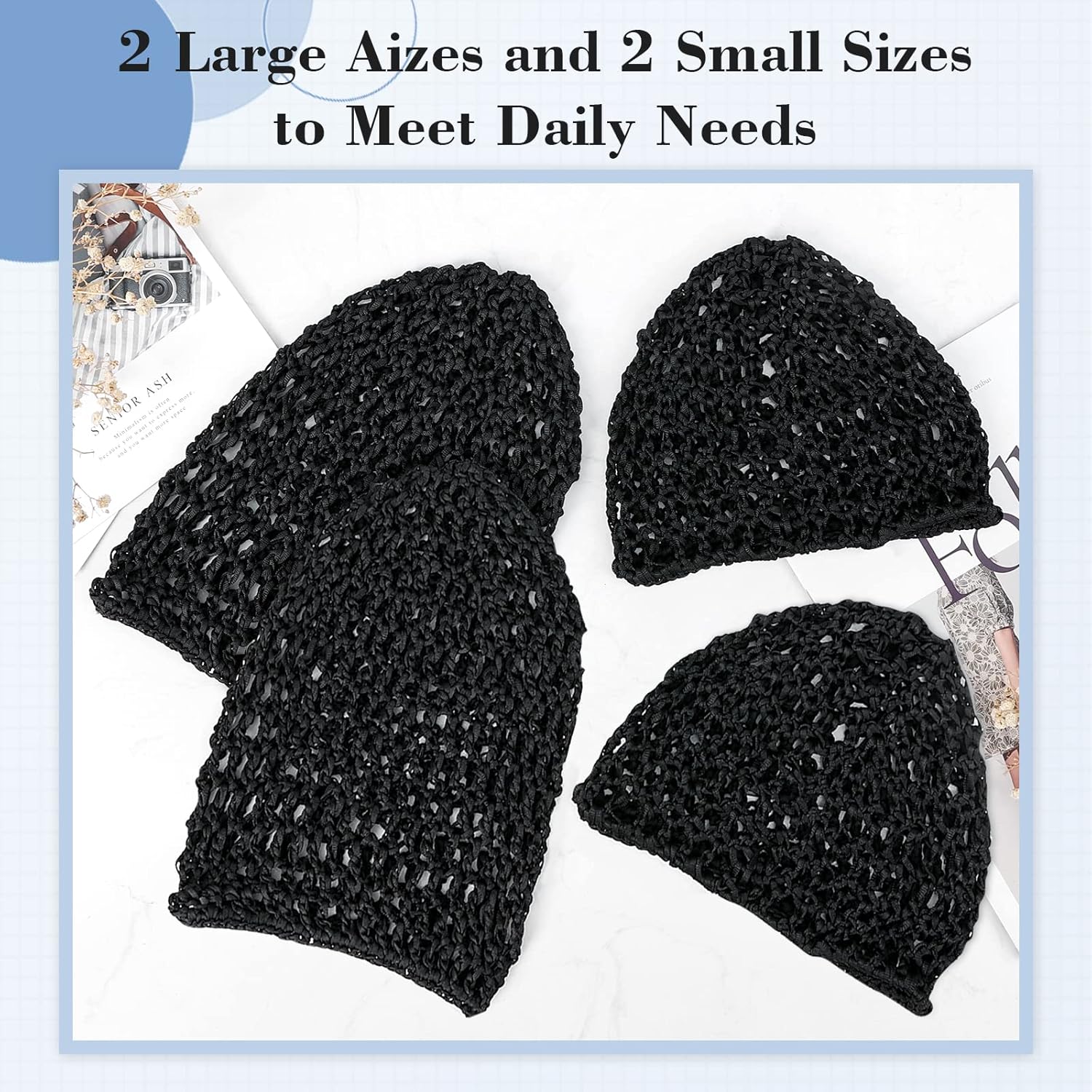 Pieces Mesh Crochet Hair Net Rayon Knit Snood Hat – Yaxa Colombia