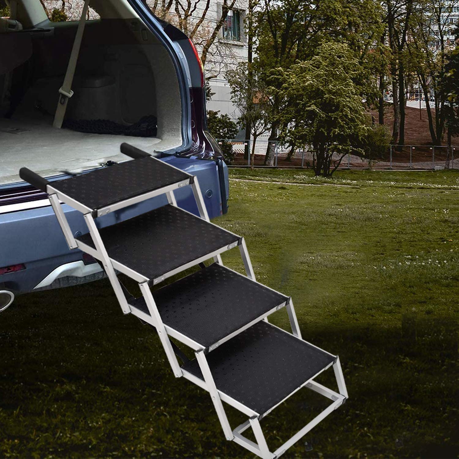 Portable Dog Stairs for Large Dogs, Foldable Aluminum Lightweight Pet ...