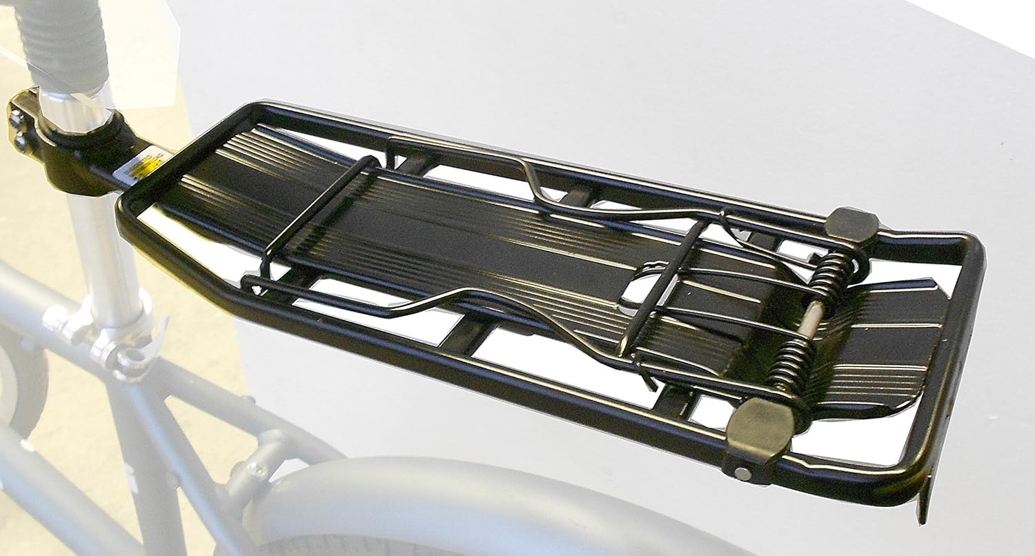 Amazon.com : Rear Rack, Black Fixed, seat Post Rear Rack, Alloy for ...